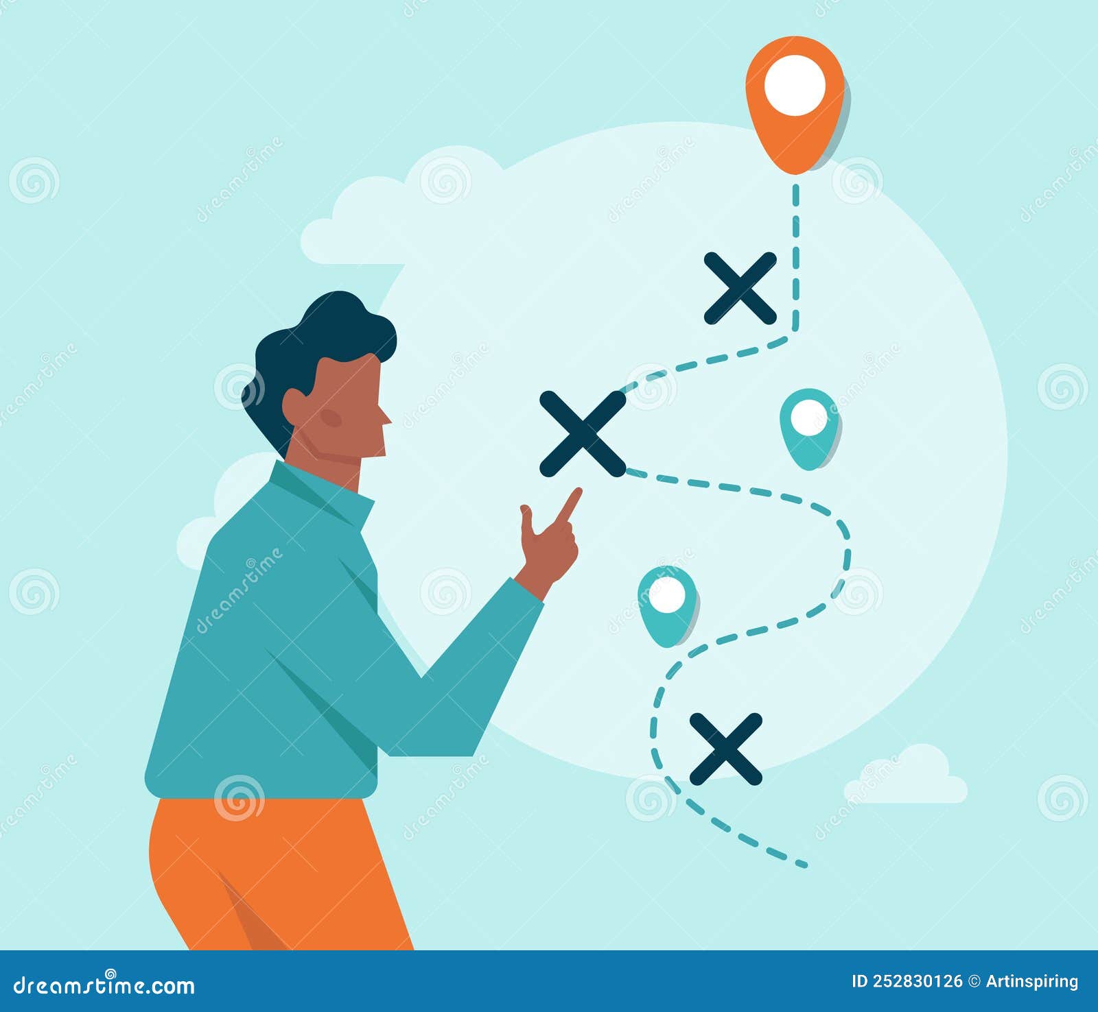 Difficulty Concept. Character Dealing with Obstacles and Challenges ...