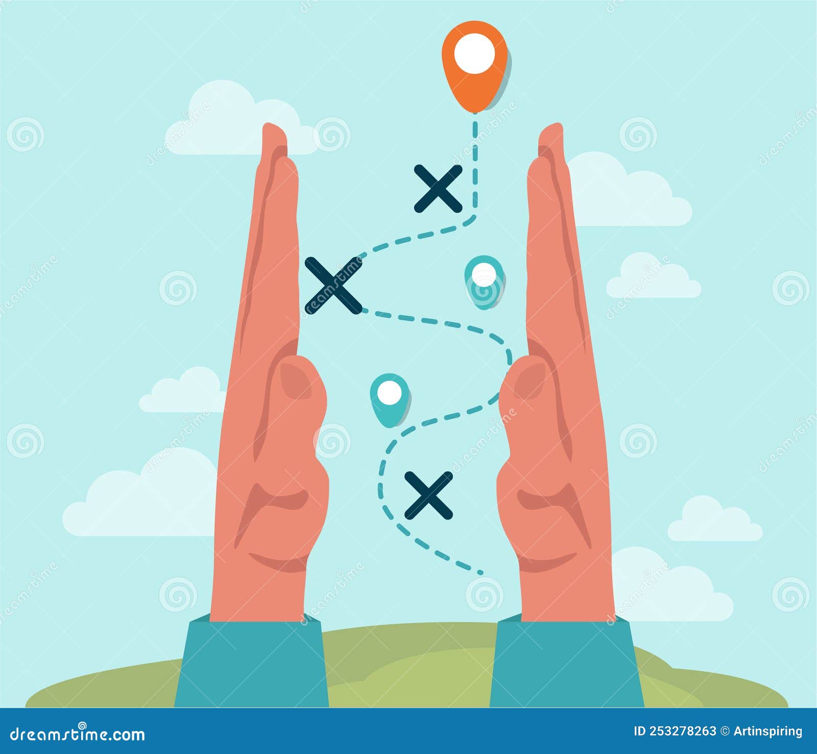 Difficulty Concept. Character Dealing with Obstacles and Challenges ...