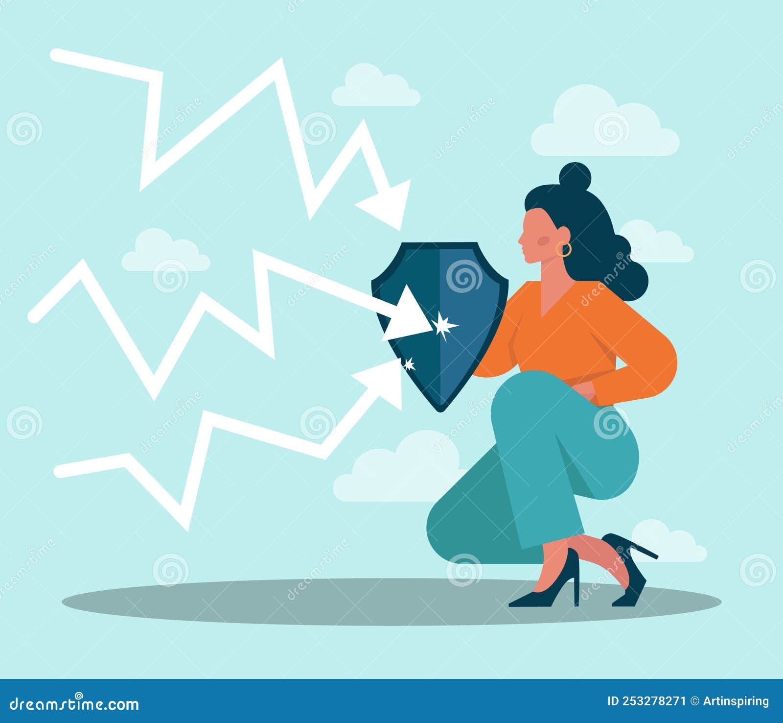 Difficulty Concept. Character Dealing with Obstacles and Challenges ...