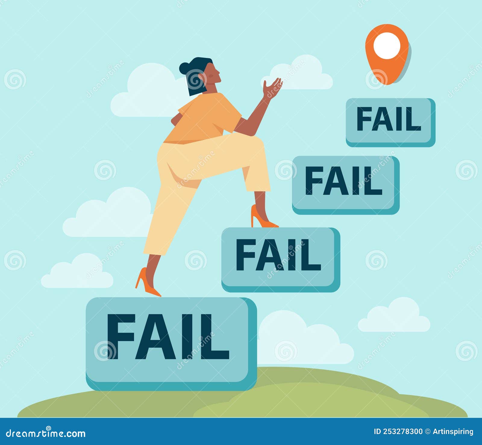 Difficulty Concept. Character Dealing with Obstacles and Challenges ... Difficulty Concept. Character Dealing with Obstacles and Challenges ...