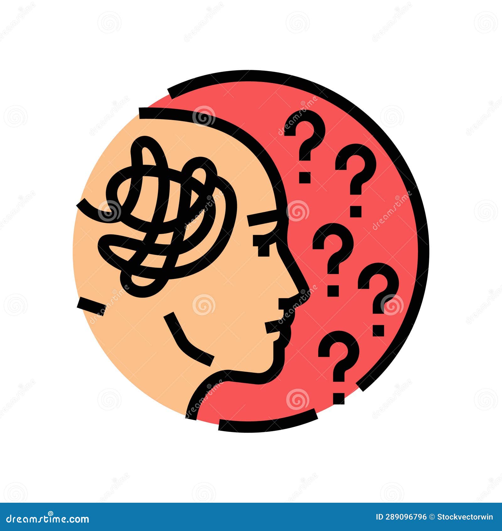 Difficulty Speaking Slurred Speech Color Icon Vector Illustration Stock ...
