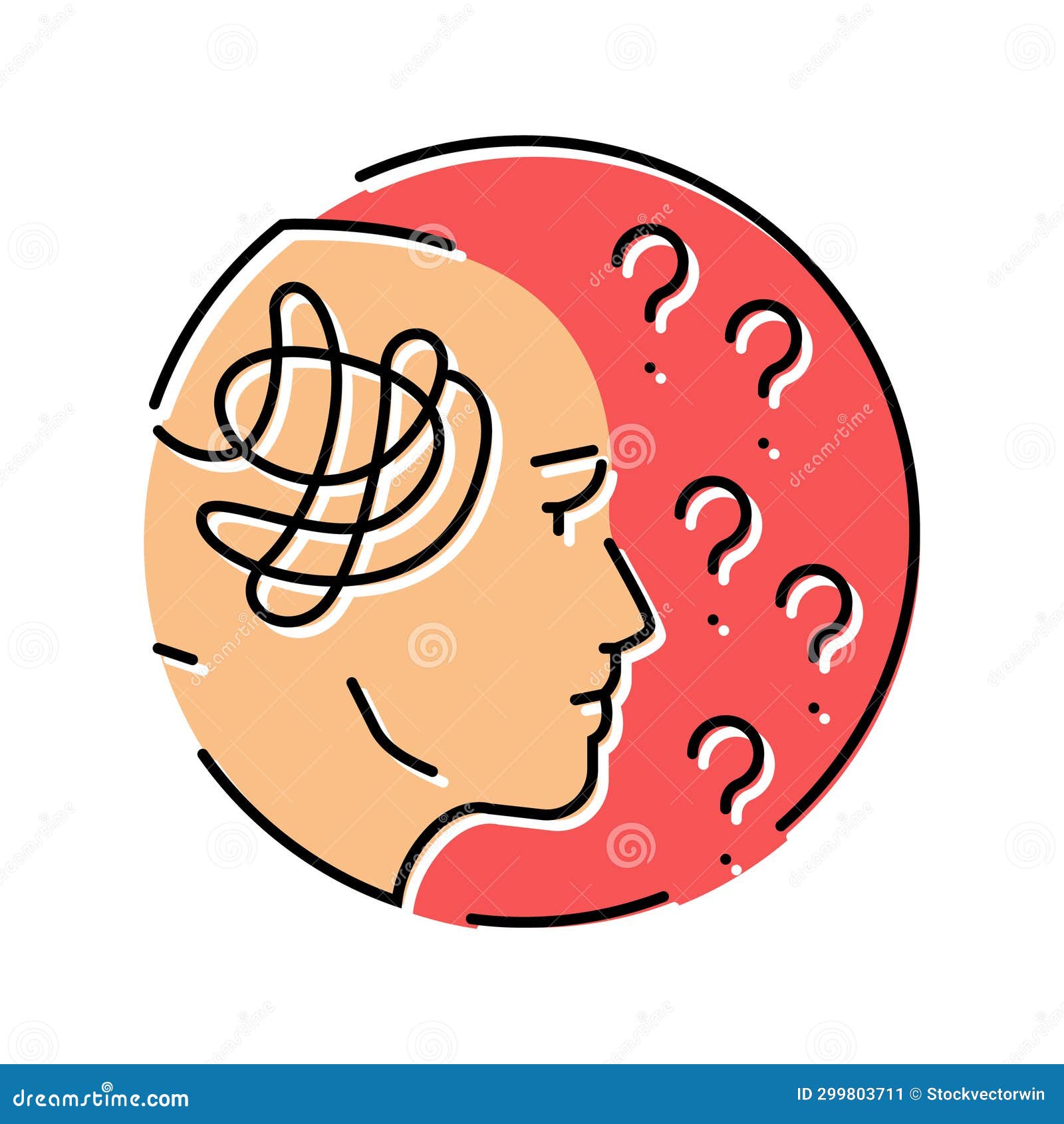 Difficulty Speaking Slurred Speech Color Icon Vector Illustration Stock ...