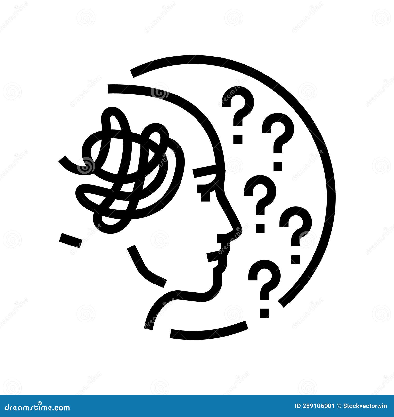 Difficulty Speaking Slurred Speech Line Icon Vector Illustration Stock ...