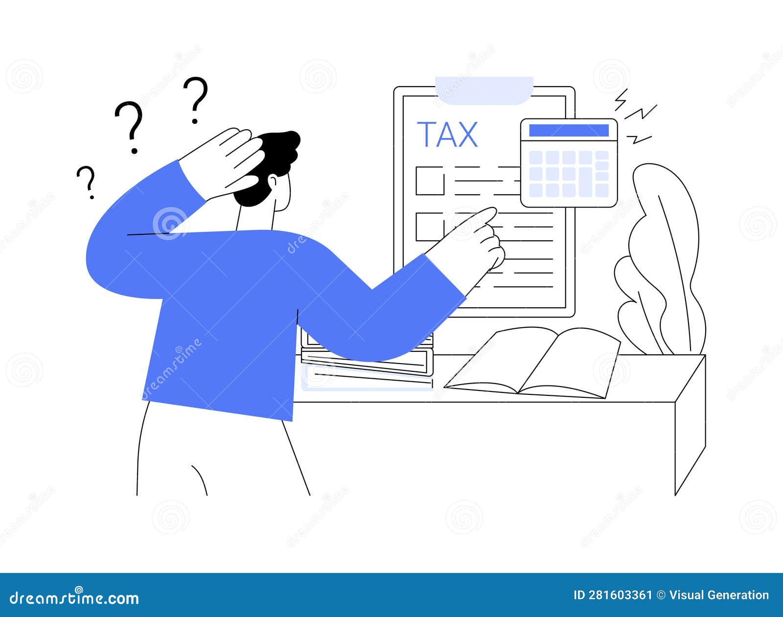 Difficulty with Taxes Abstract Concept Vector Illustration. Stock ...