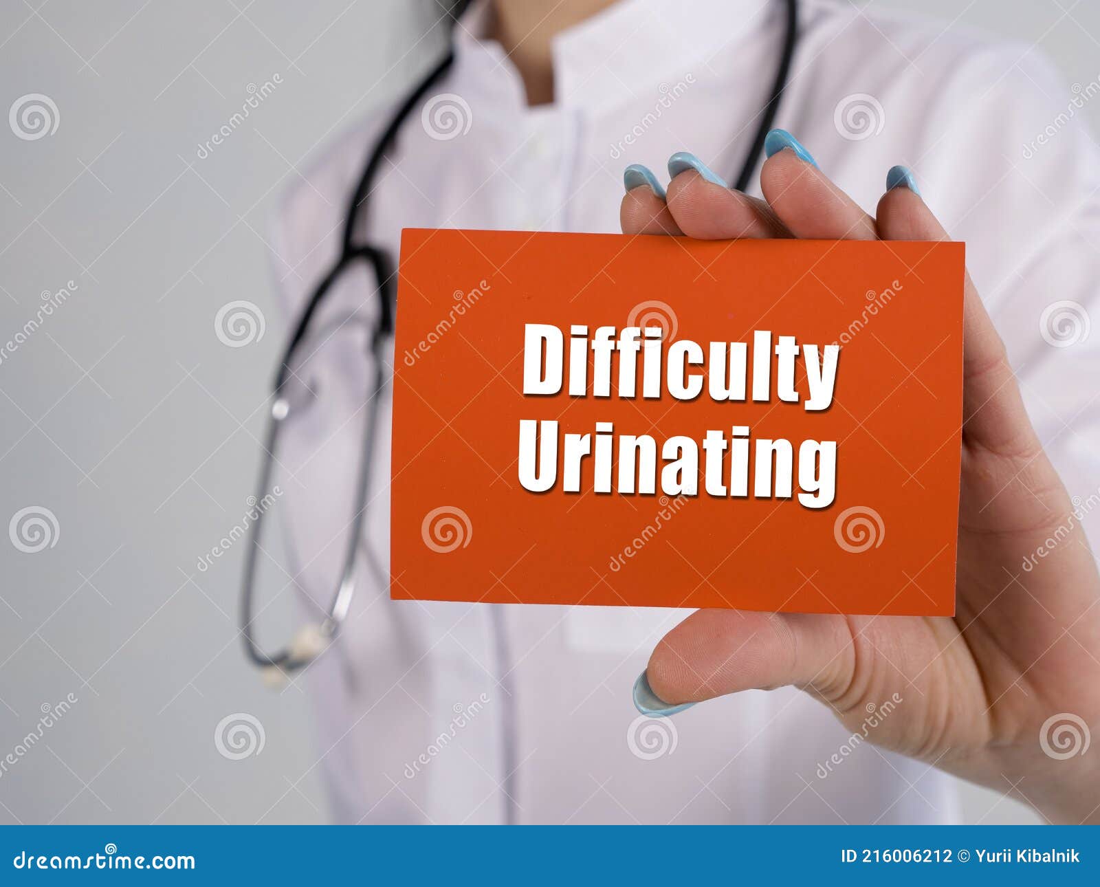 Difficulty Urinating Phrase on the Piece of Paper Stock Photo - Image ...