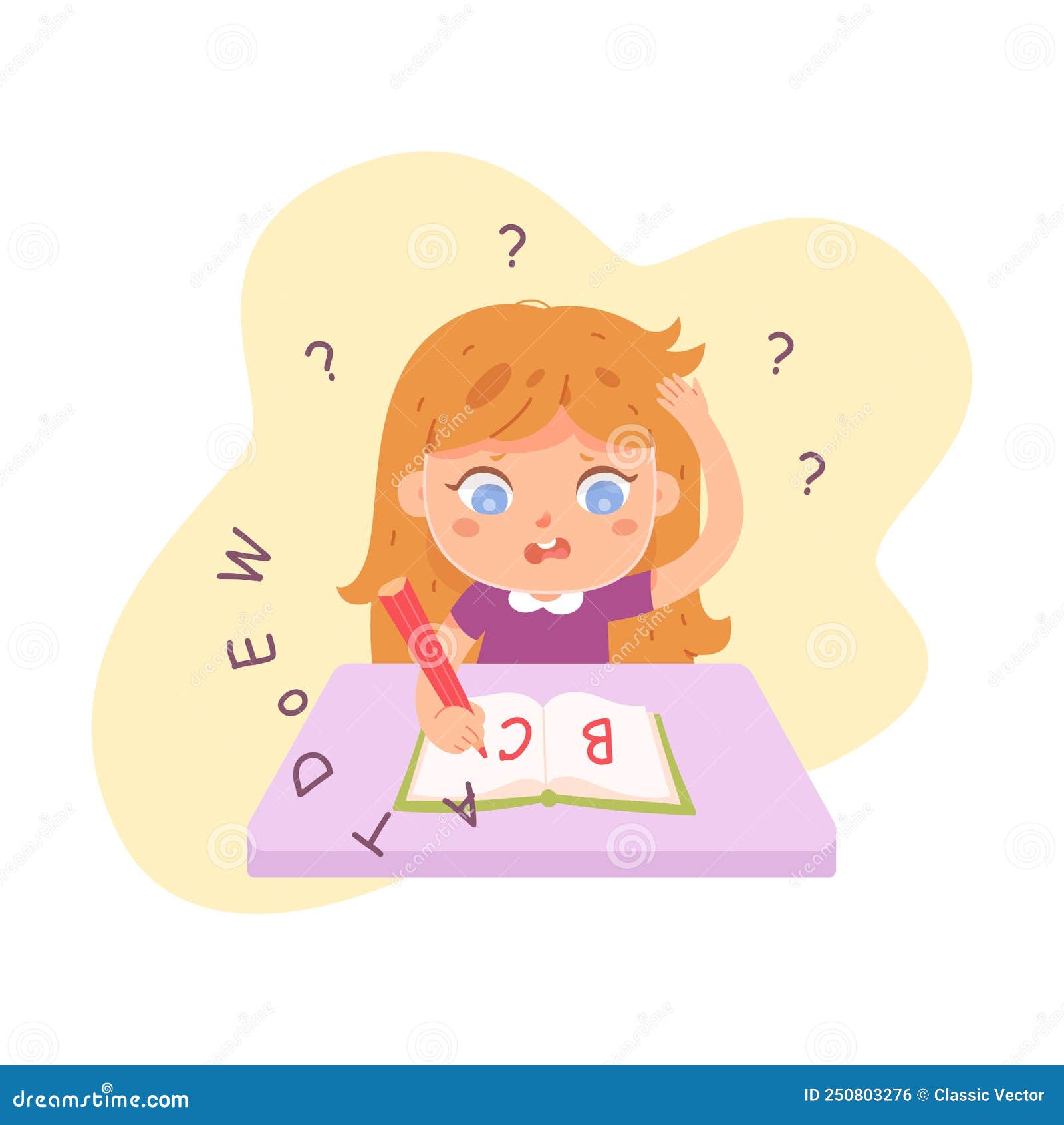 Difficulty in Writing of Child with Dysgraphia Holding Pencil To Write ...