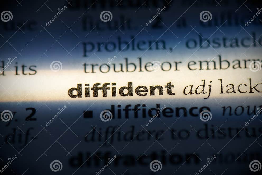 Diffident stock photo. Image of word, printed, diffident - 161578584