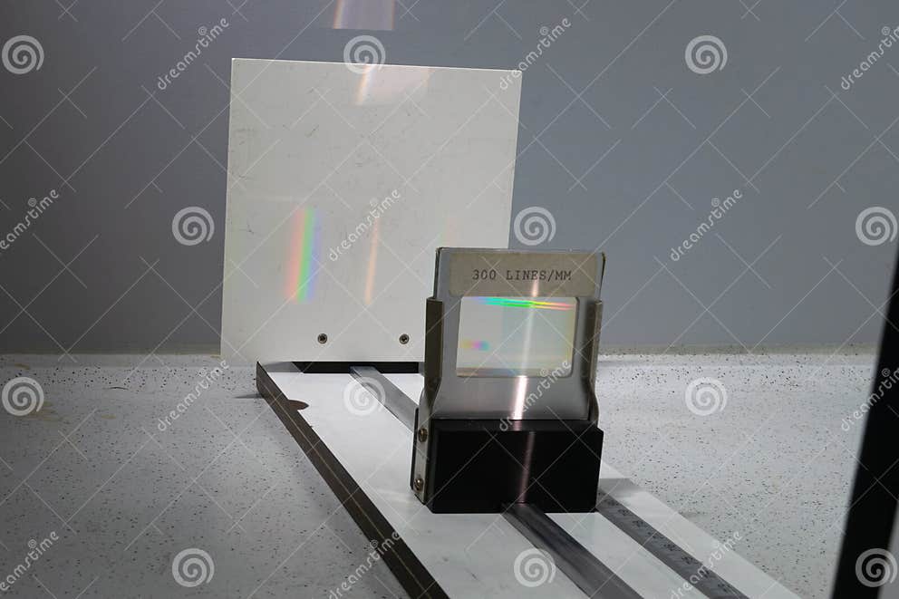 Diffraction Experiment with Rainbow Colors Stock Image - Image of ...