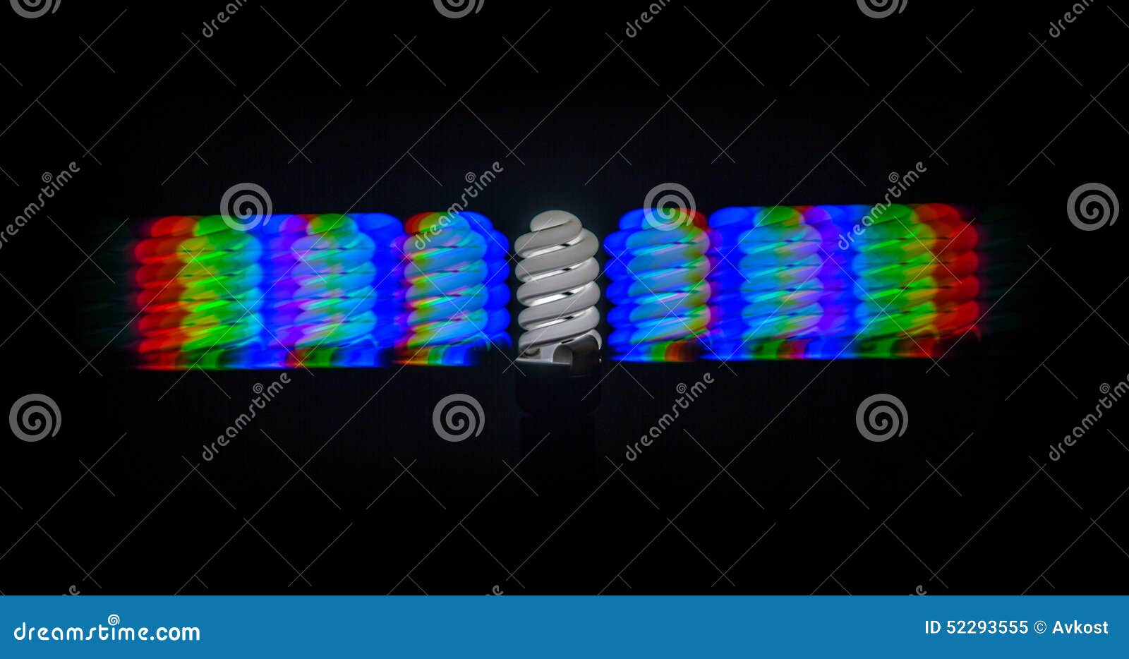 Diffraction Of Light From The LED Lamp On The Grating Royalty-Free ...