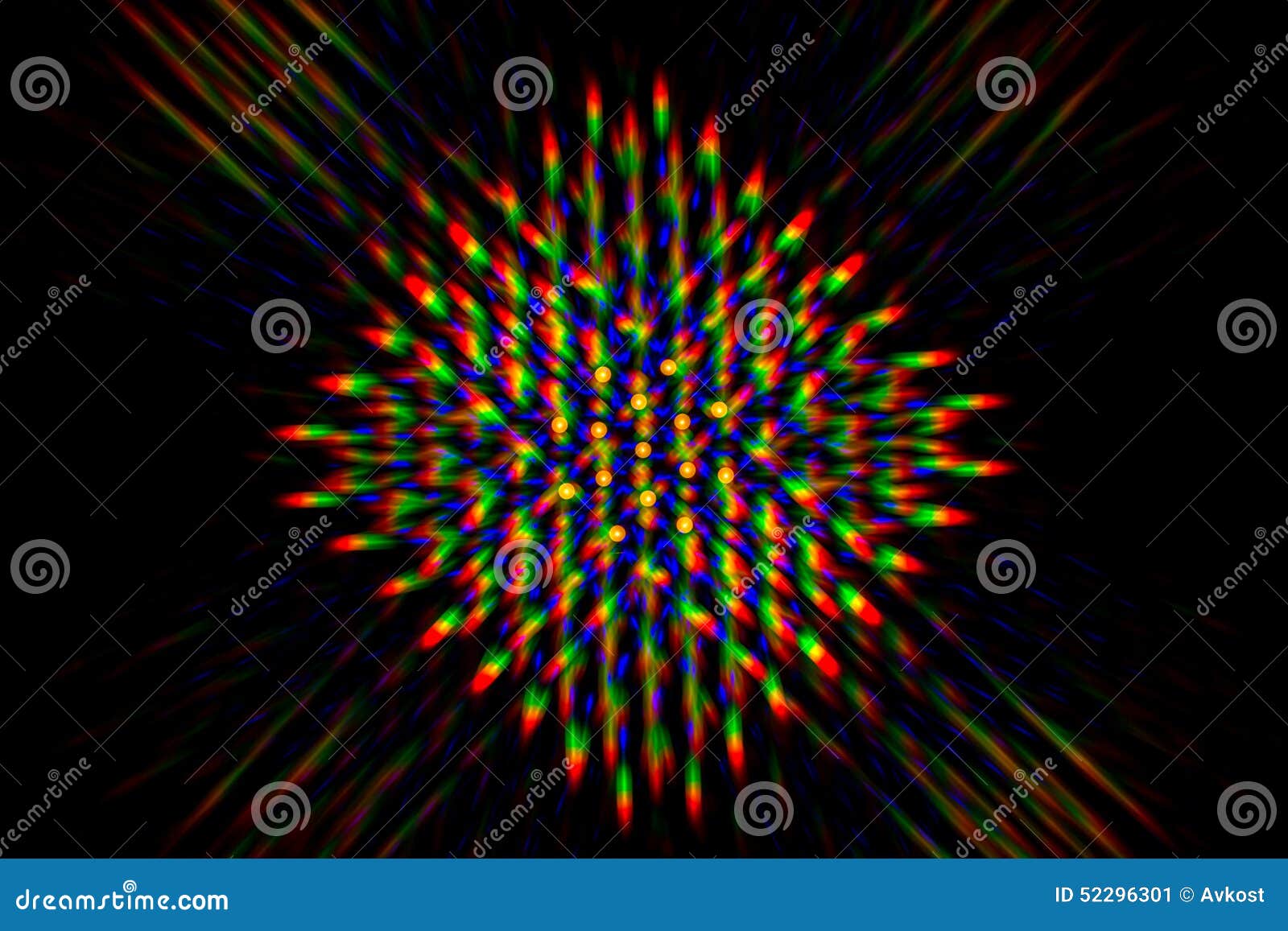Diffraction of Light from the LED Array Stock Image - Image of ...