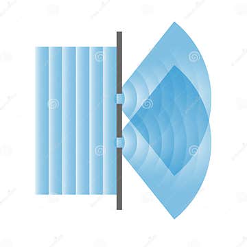 Diffraction of Light Waves Diagram. Stock Vector - Illustration of ...