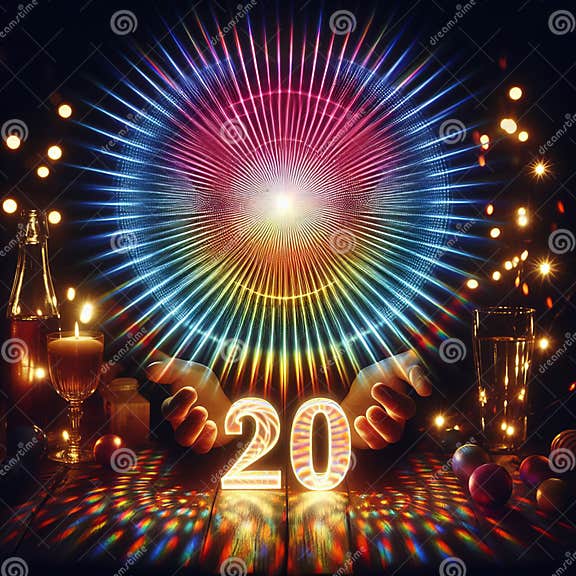 Diffraction Pattern Year Light Diffraction Creating a Spectral P Stock ...