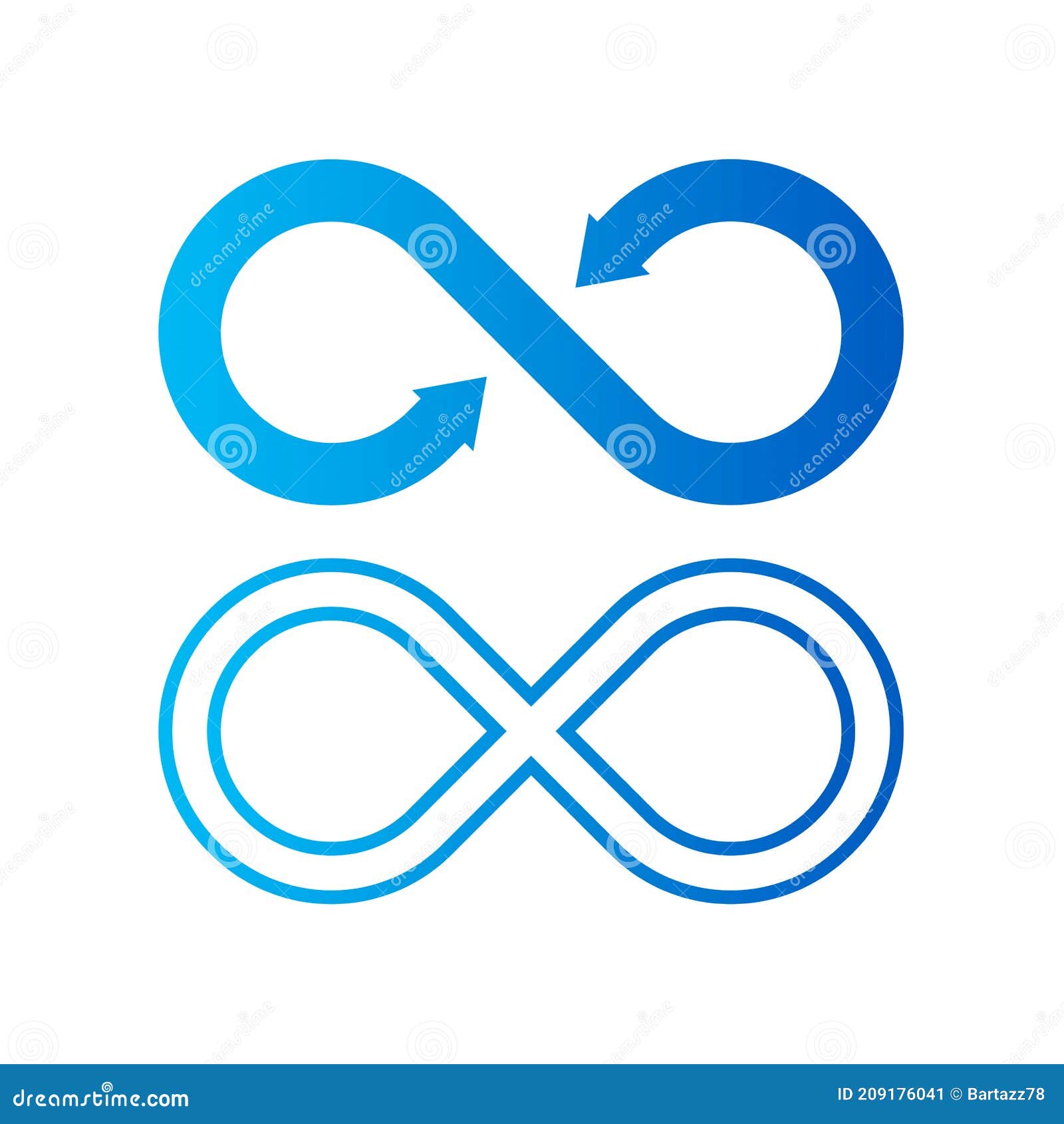 Abstract Infinity Blue Vector Concept of Logo Web Icon. Modern Graphic ...