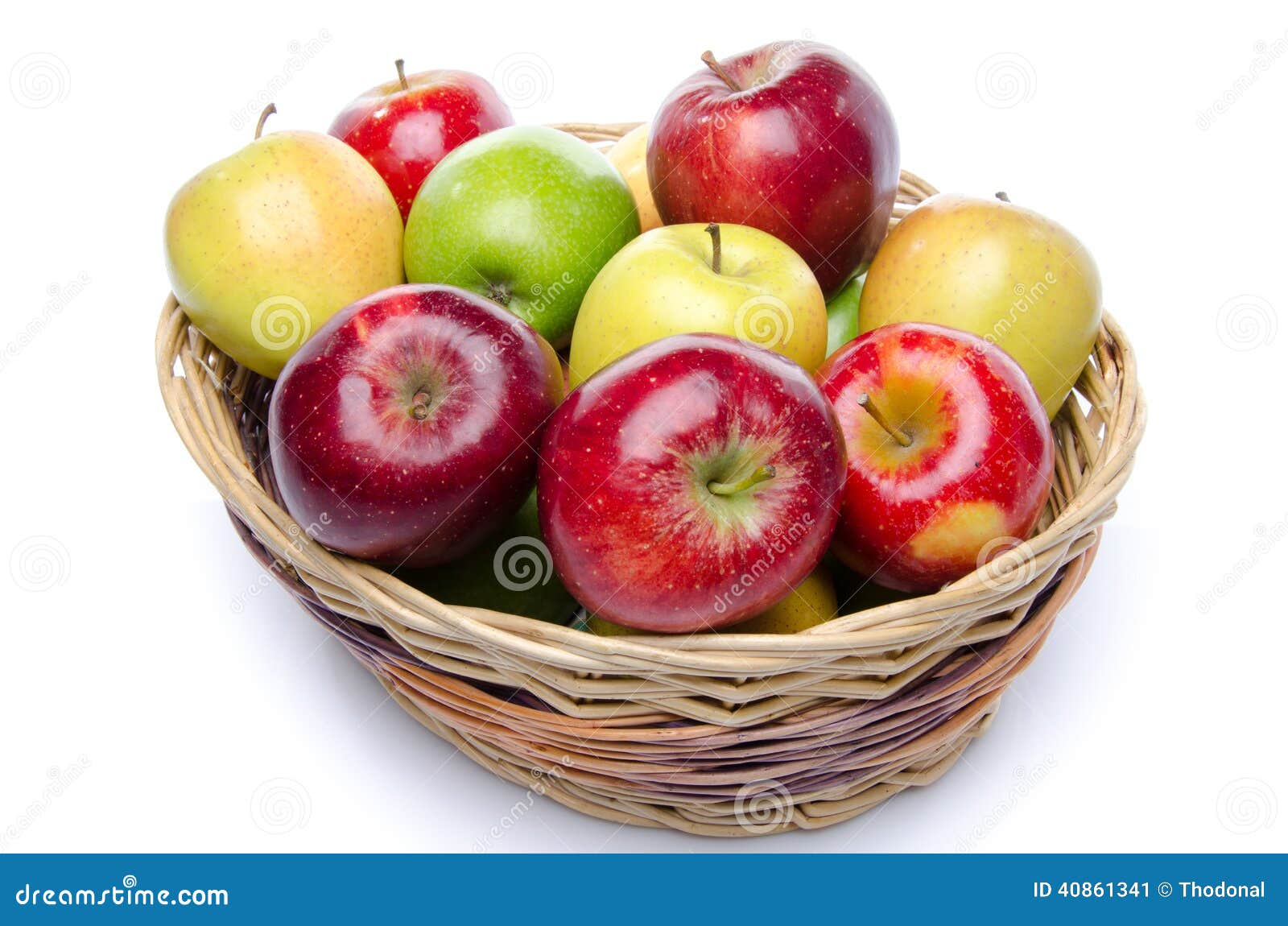 Différentes Sortes De Pommes Dans Un Panier Photo stock - Image: 40861341