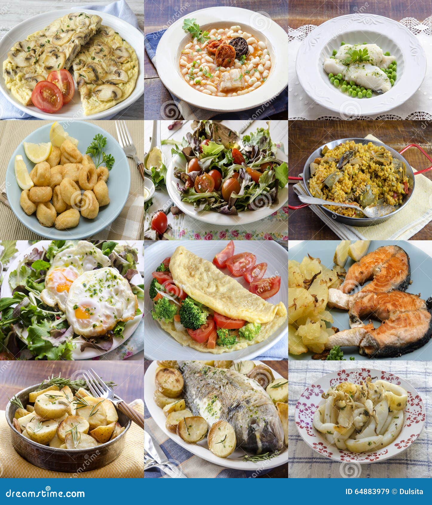 Différents Plats Faits Maison Photo stock - Image: 64883979