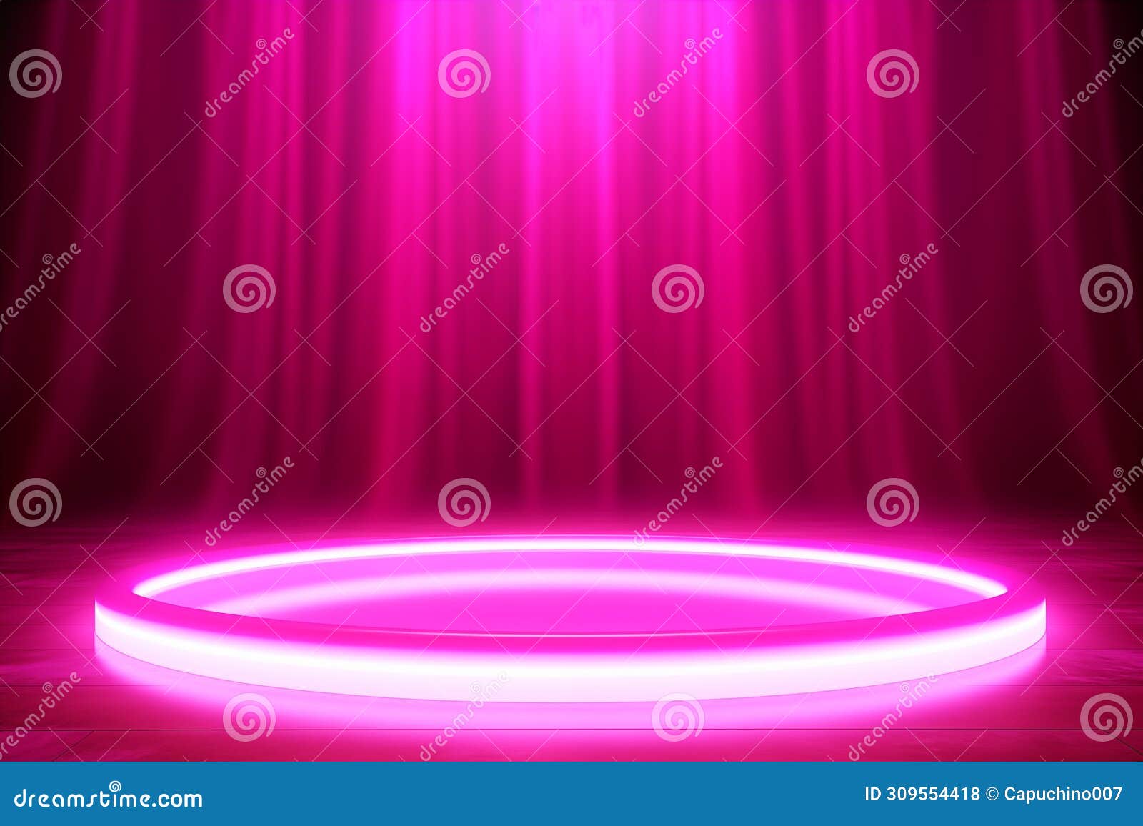 Diffuse Light Neon Podium for Display Product by Generative AI Stock Illustration - Illustration ...