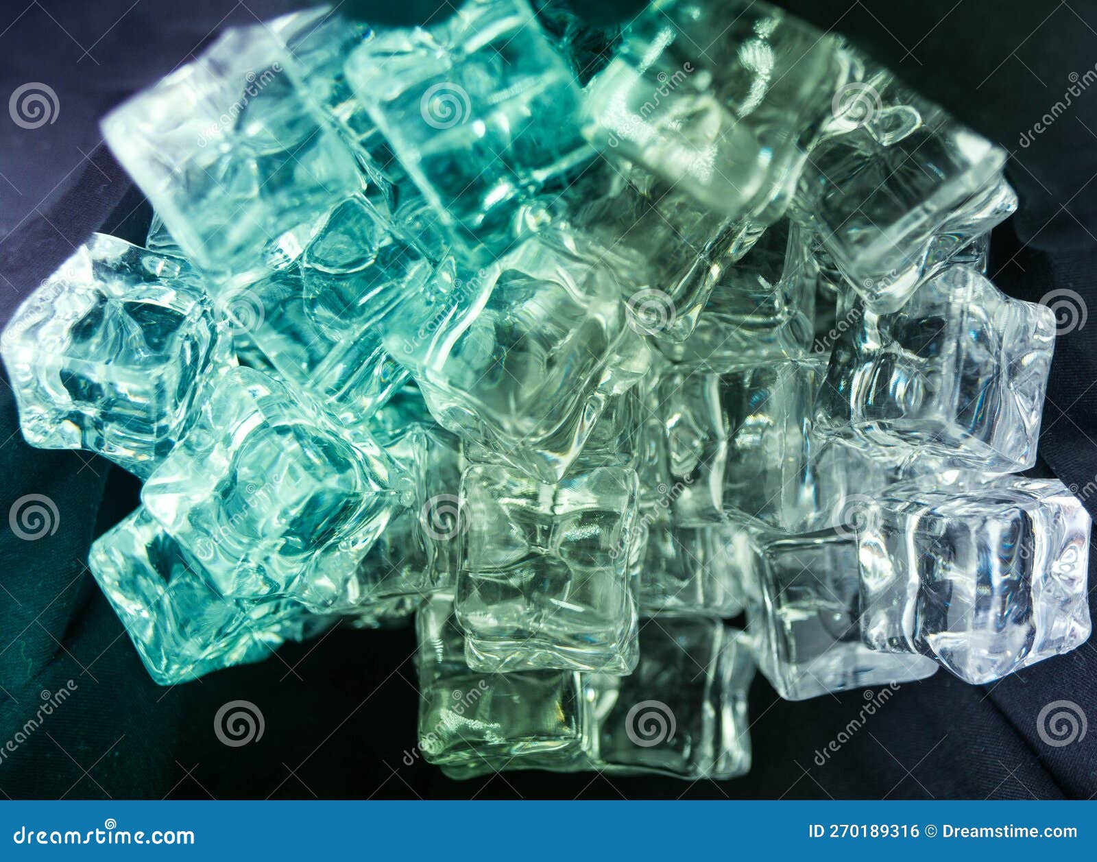 Coloured ice cubes stock photo. Image of arctic, blue - 270189316