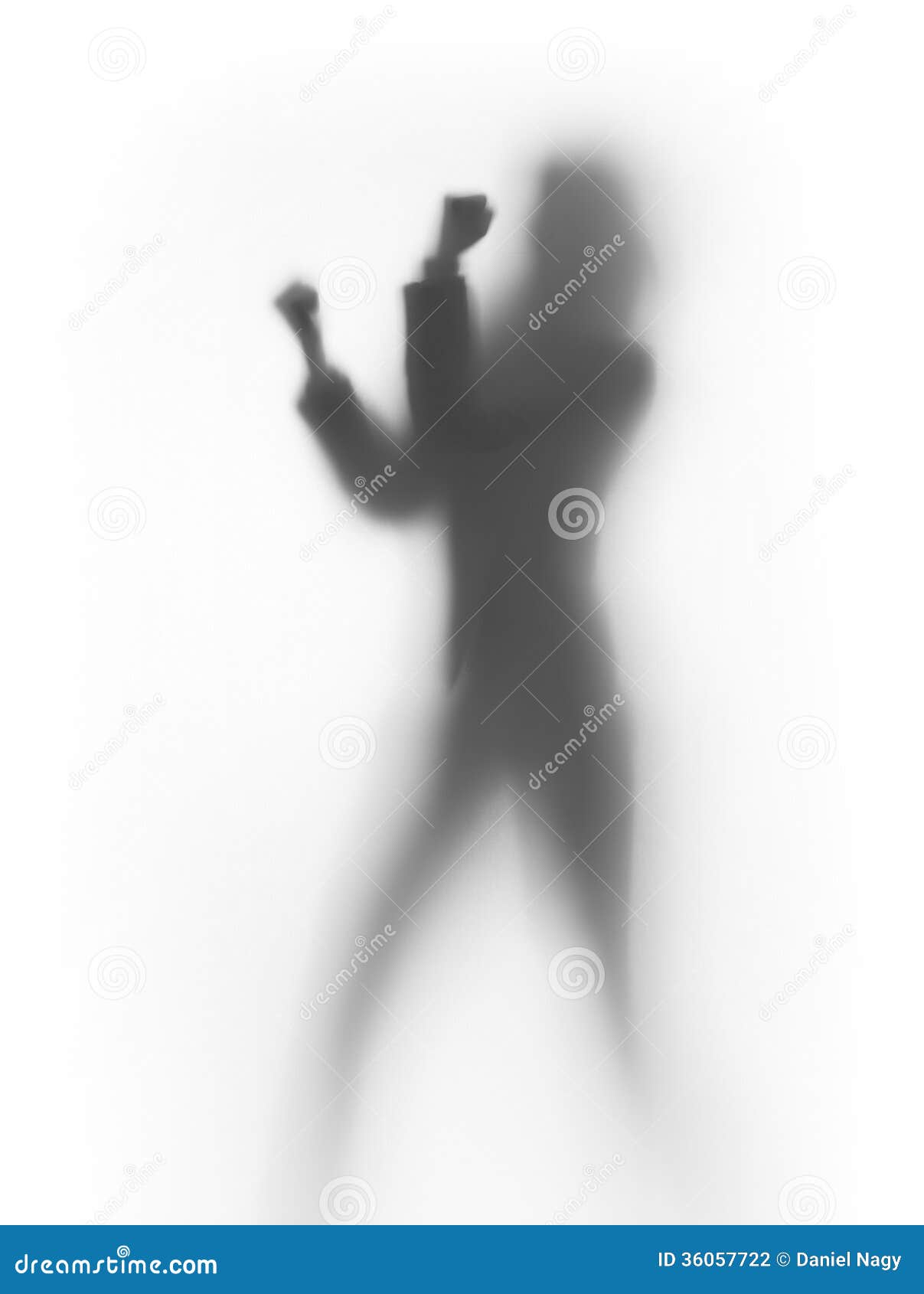Diffuse Silhouette of a Fighting Woman Stock Photo - Image of sensual ...