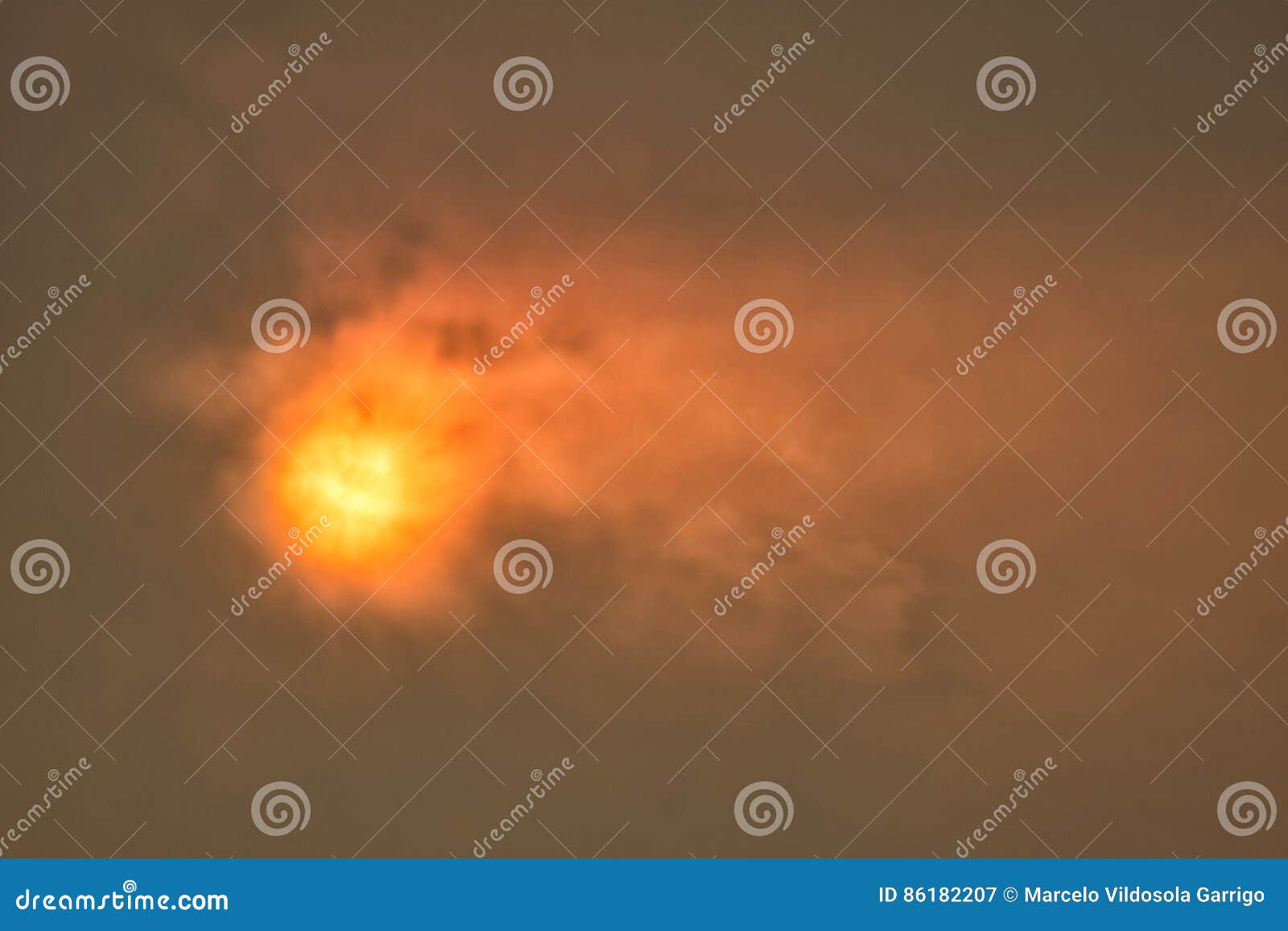 Diffuse sun stock image. Image of smoky, fire, mysterious - 86182207