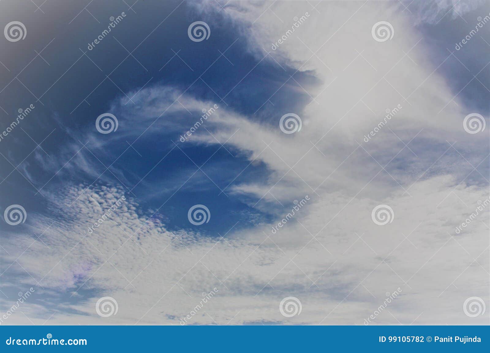 Diffuse White Clouds on the Blue Sky Stock Photo - Image of atmosphere ...