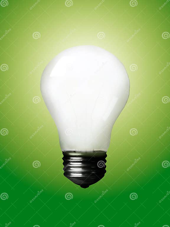 Diffused Light Bulb on Green Stock Image - Image of invention ...