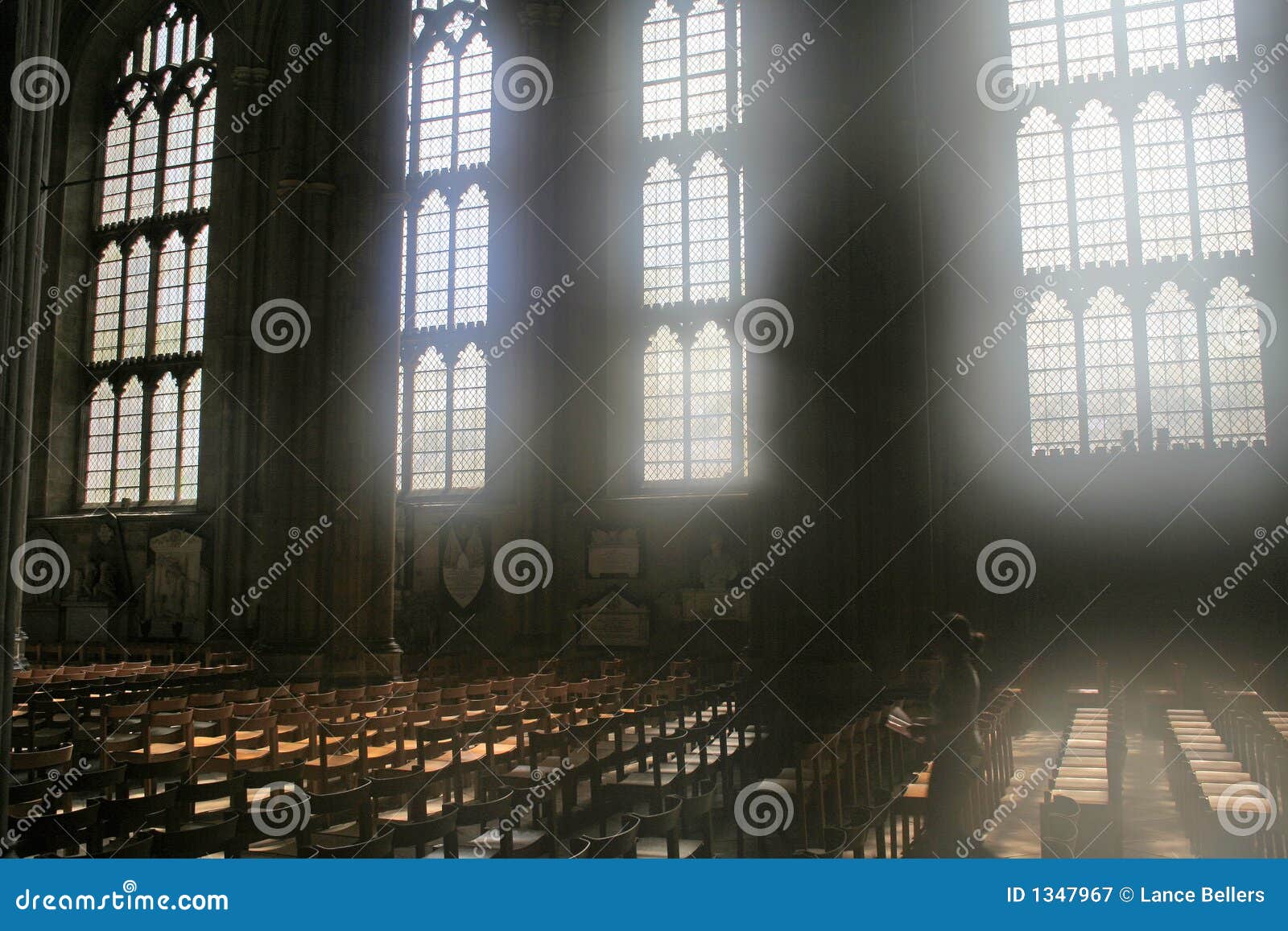 Diffused Light through Cathedral Windows Stock Image - Image of epic ...