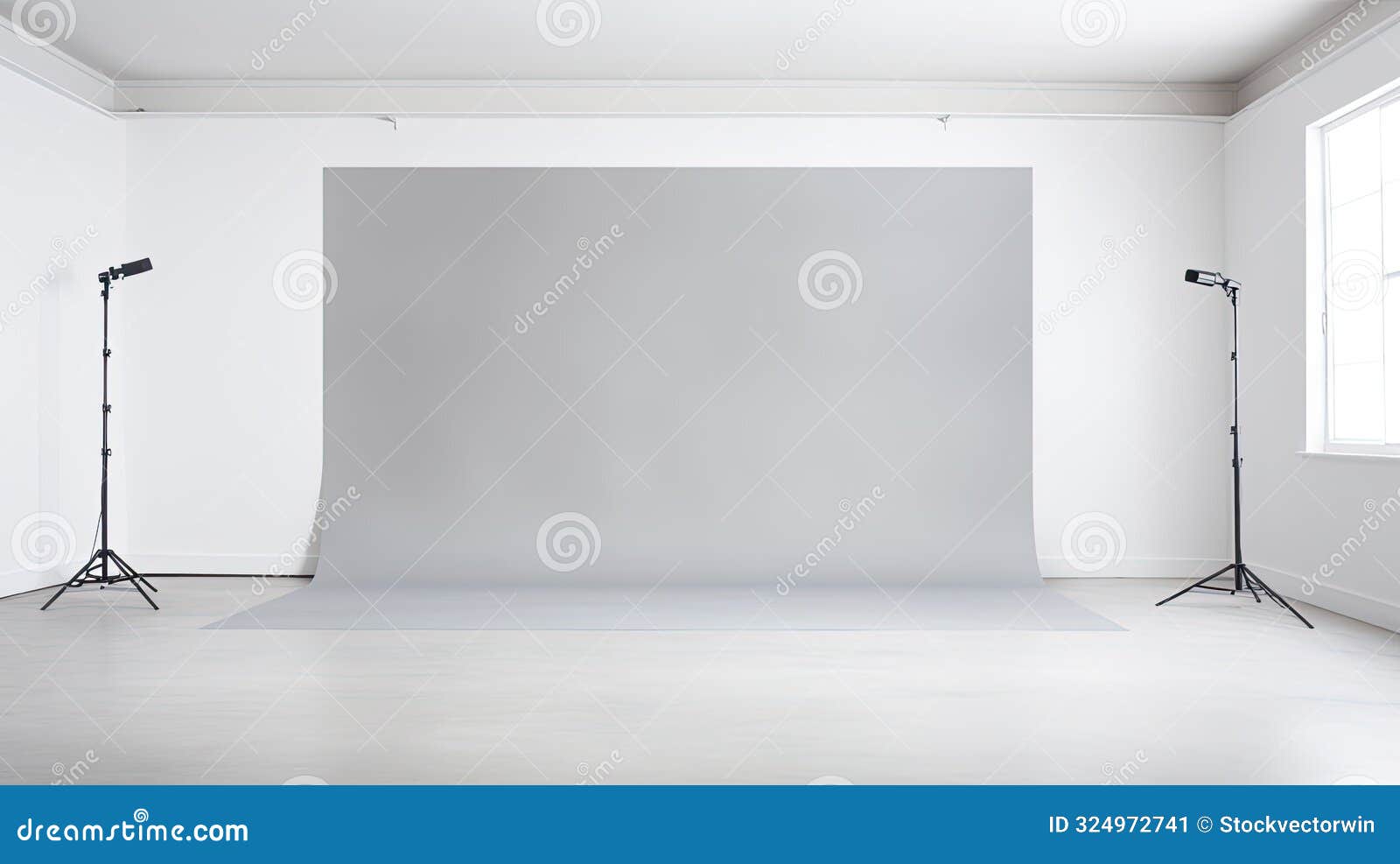 Diffused Light Grey Studio Background Stock Illustration - Illustration ...