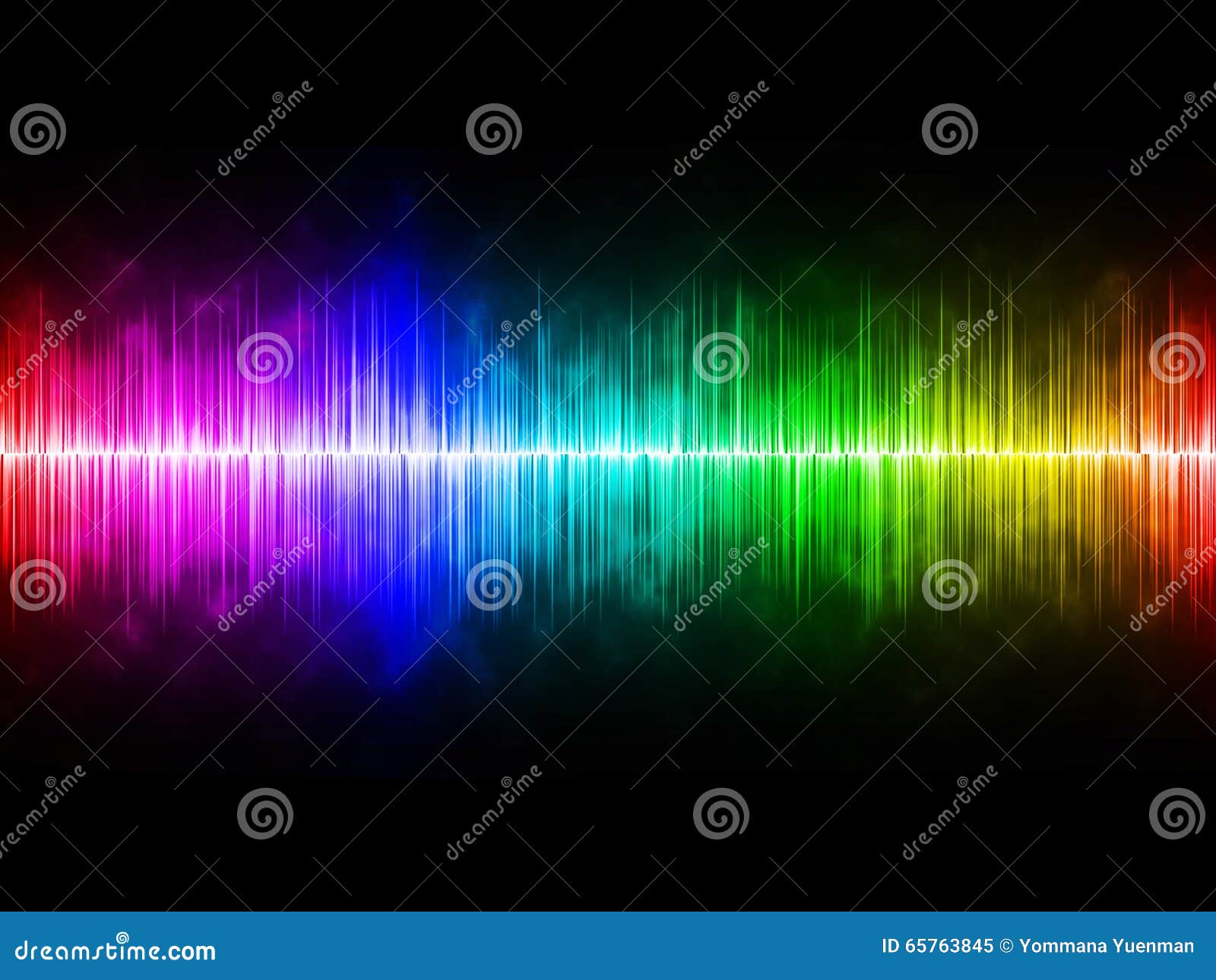 Rainbow Soundwave With Black Background Stock Image | CartoonDealer.com ...