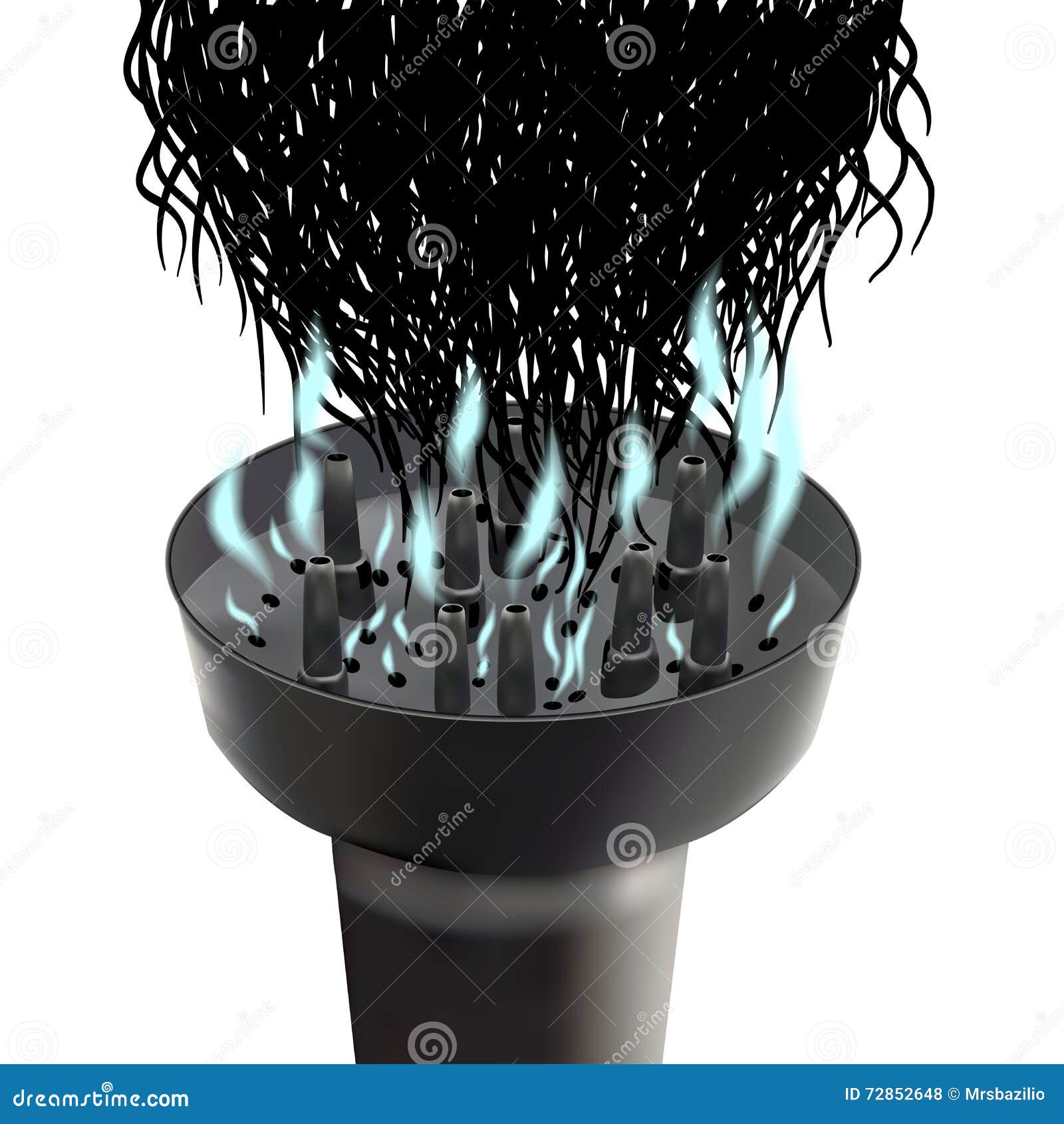Diffuser hair. stock vector. Illustration of drier, care - 72852648