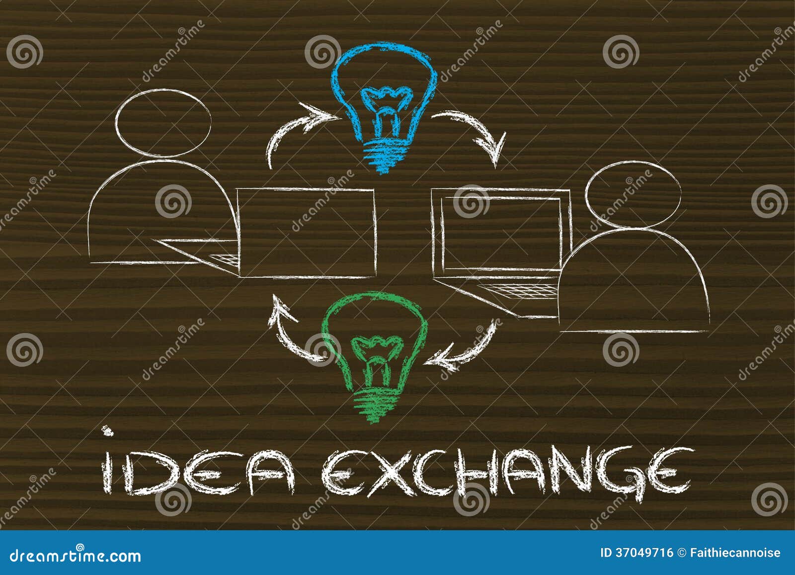 Diffusion and Exchange of Ideas through the Internet Stock Illustration ...