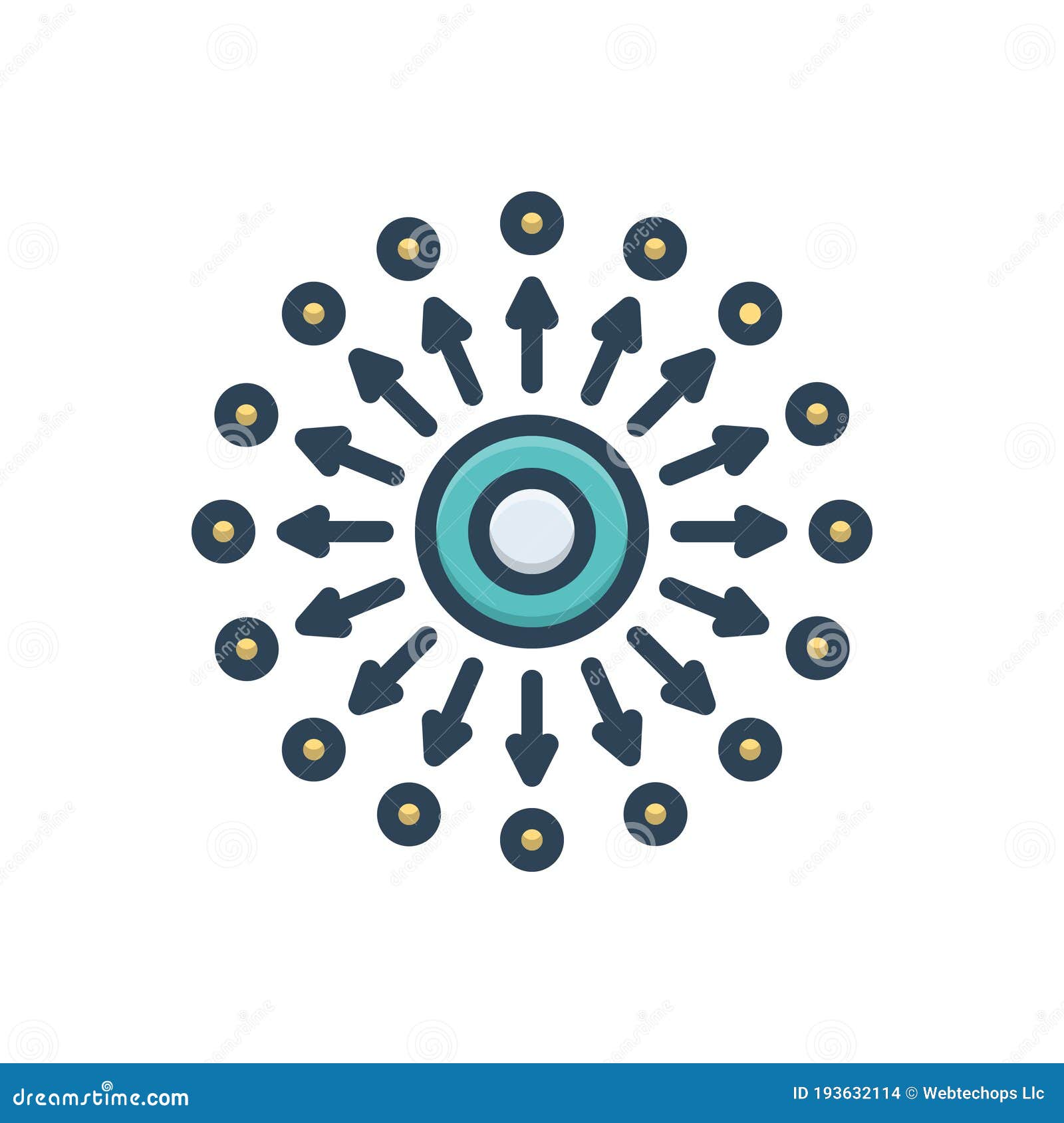 Color Illustration Icon for Diffusion, Spreading and Proliferation ...
