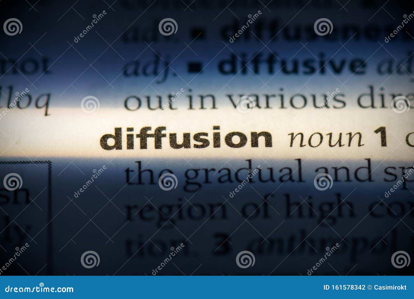 Diffusion stock photo. Image of detail, text, paper - 161578342