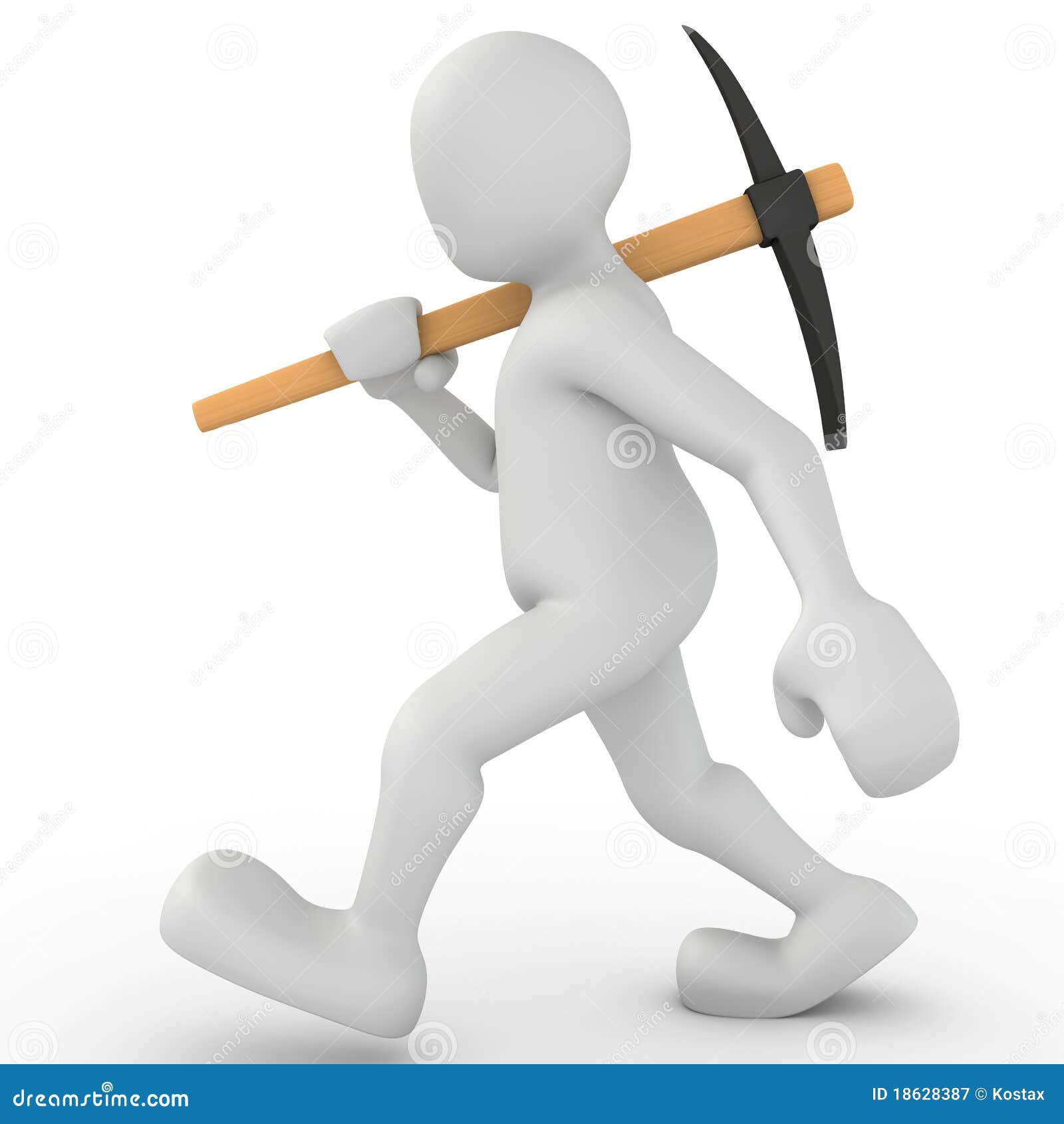 Dig stock illustration. Illustration of character, pick - 18628387