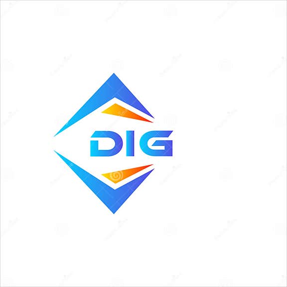 DIG Abstract Technology Logo Design on White Background. DIG Creative ...