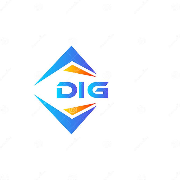 DIG Abstract Technology Logo Design on White Background. DIG Creative ...