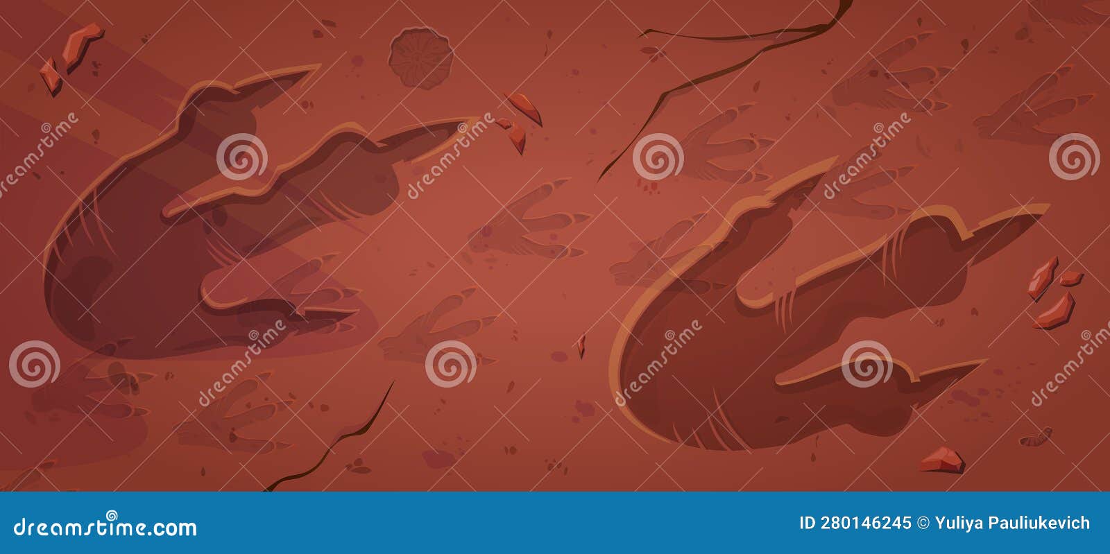 Dig Fossil Dinosaur Footprint Trace Vector Cartoon | CartoonDealer.com ... Dig Fossil Dinosaur Footprint Trace Vector Cartoon | CartoonDealer.com ...