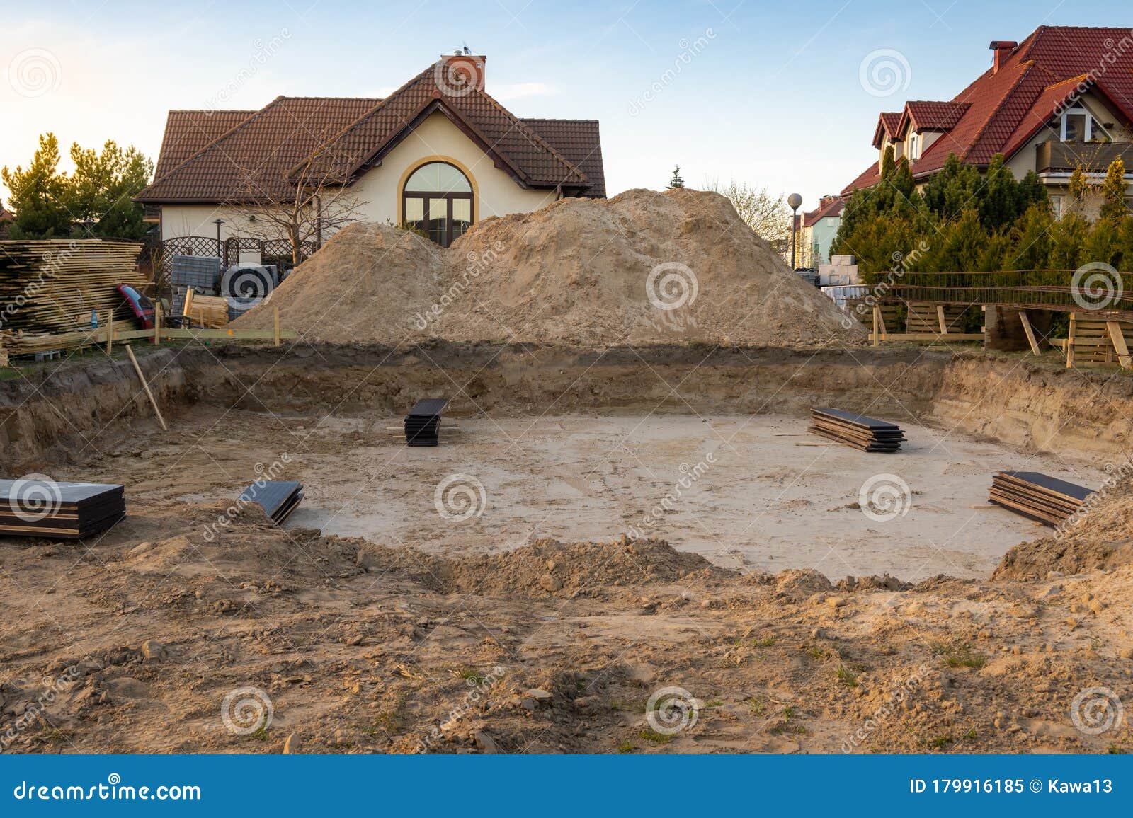 Dig in the Ground for the Construction Stock Image - Image of ...