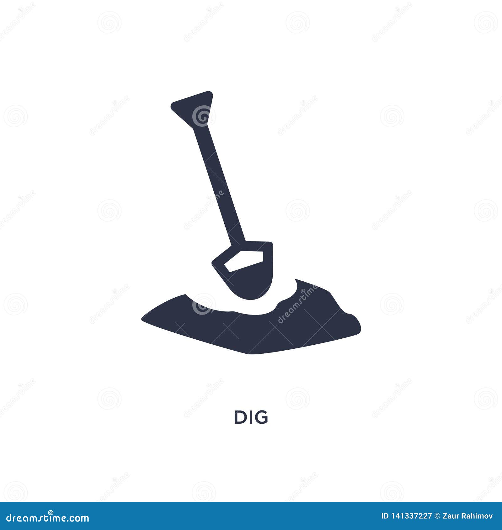 Dig Icon on White Background. Simple Element Illustration from ...