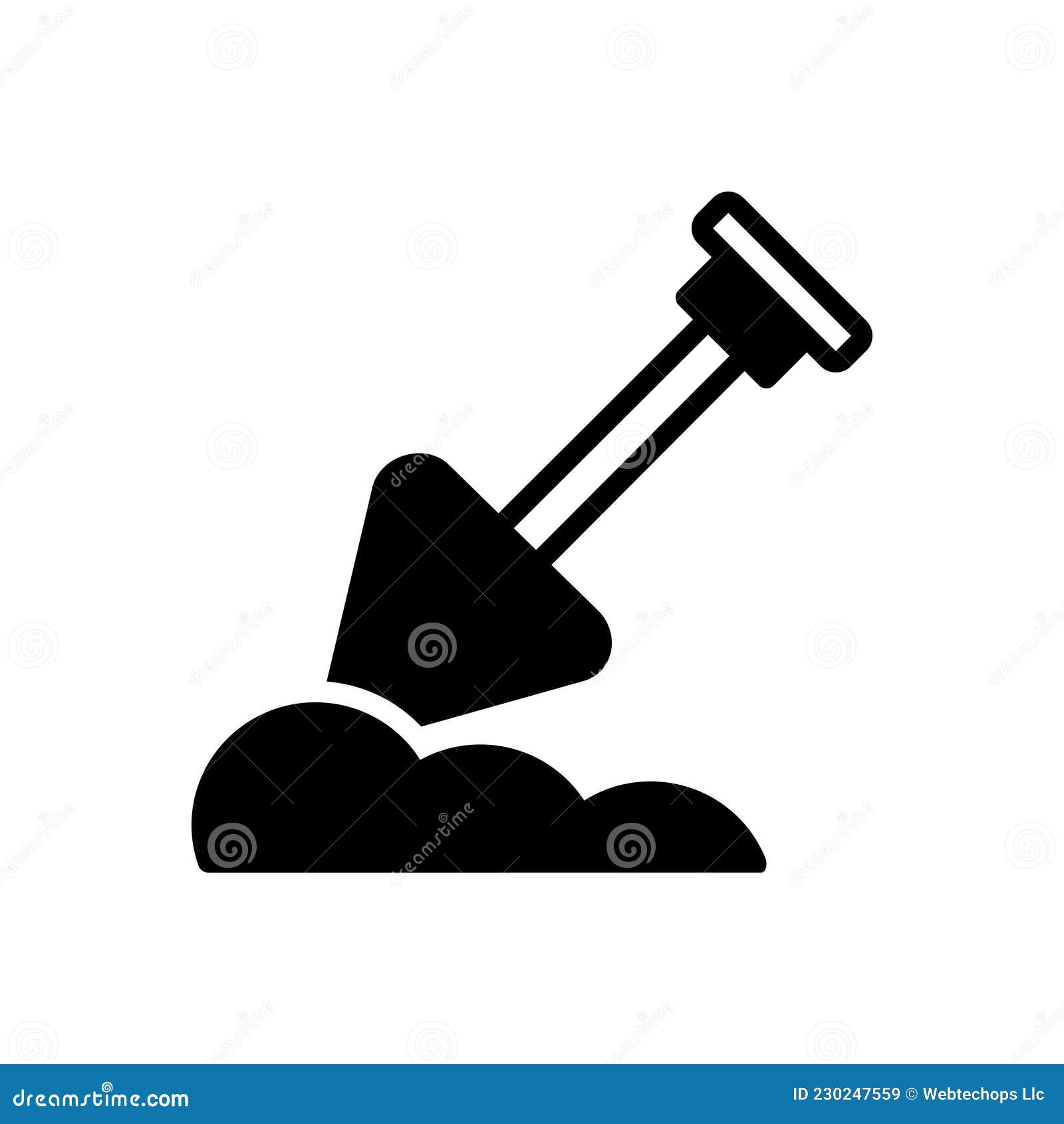 Black Solid Icon for Dig, Work and Construction Stock Vector ...