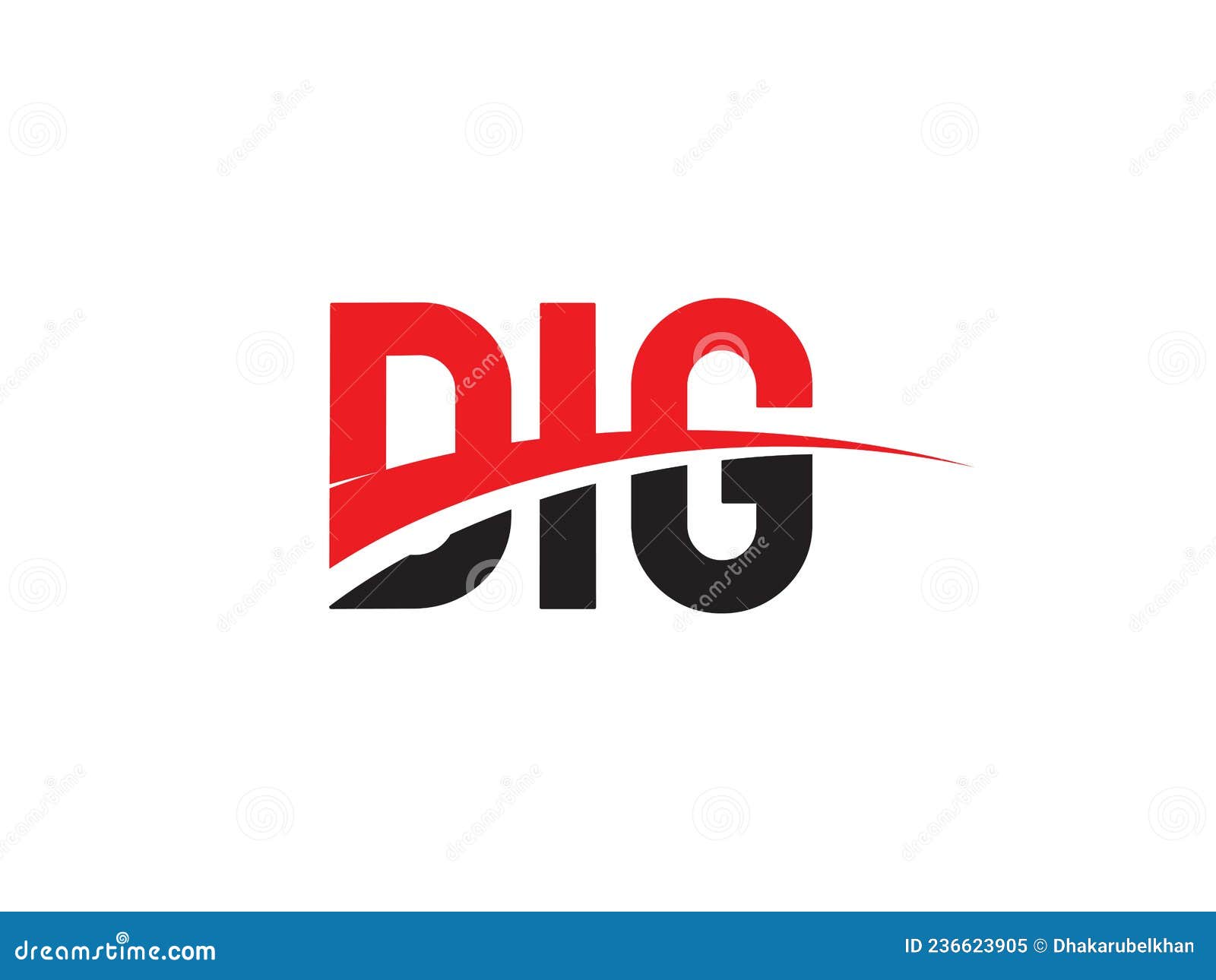 DIG Letter Initial Logo Design Vector Illustration Stock Vector ...