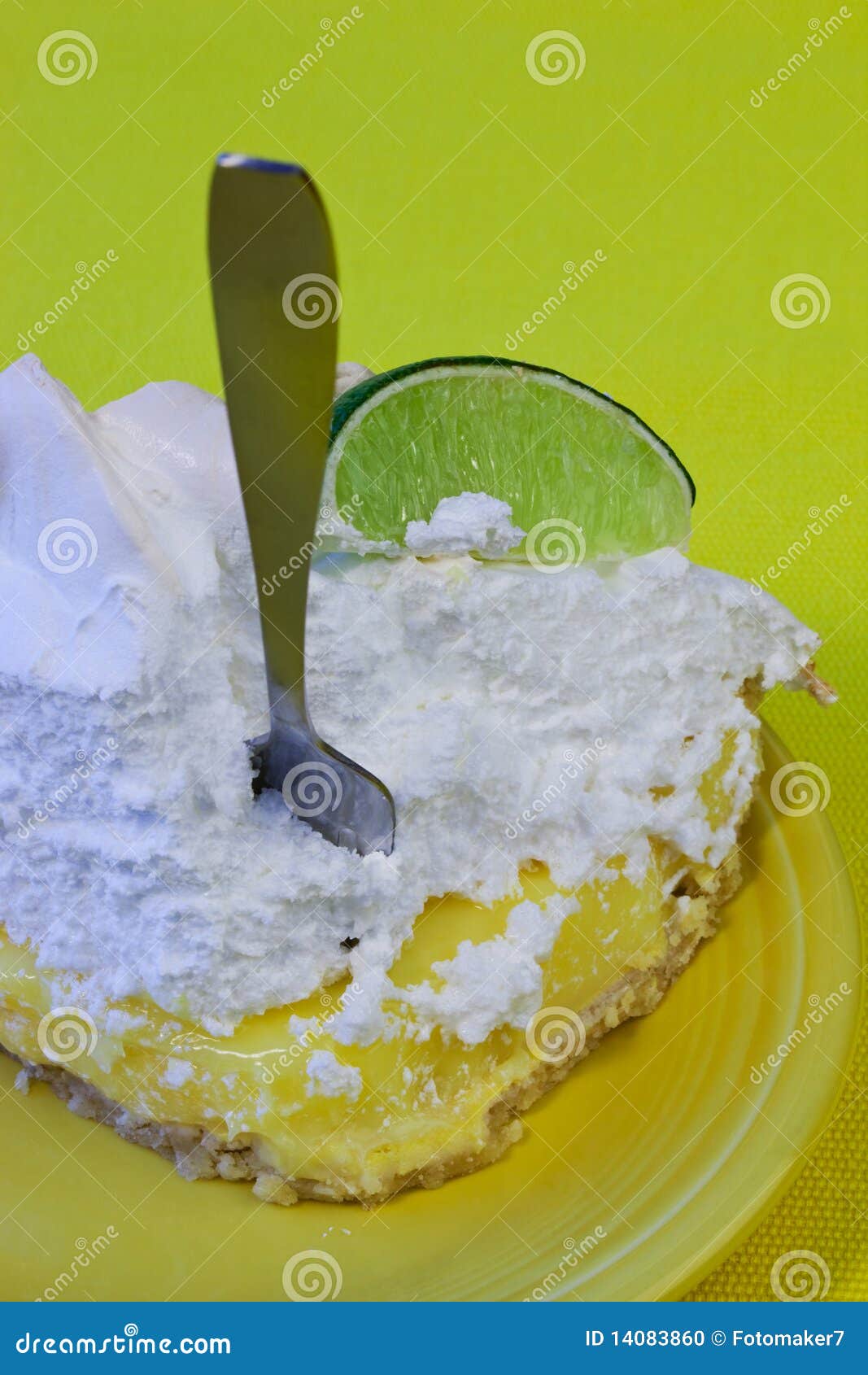 Dig into that lime pie! stock photo. Image of fancy, cream - 14083860