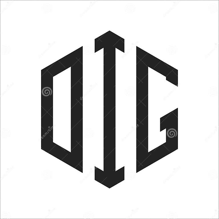 DIG Logo Design. Initial Letter DIG Monogram Logo Using Hexagon Shape ...