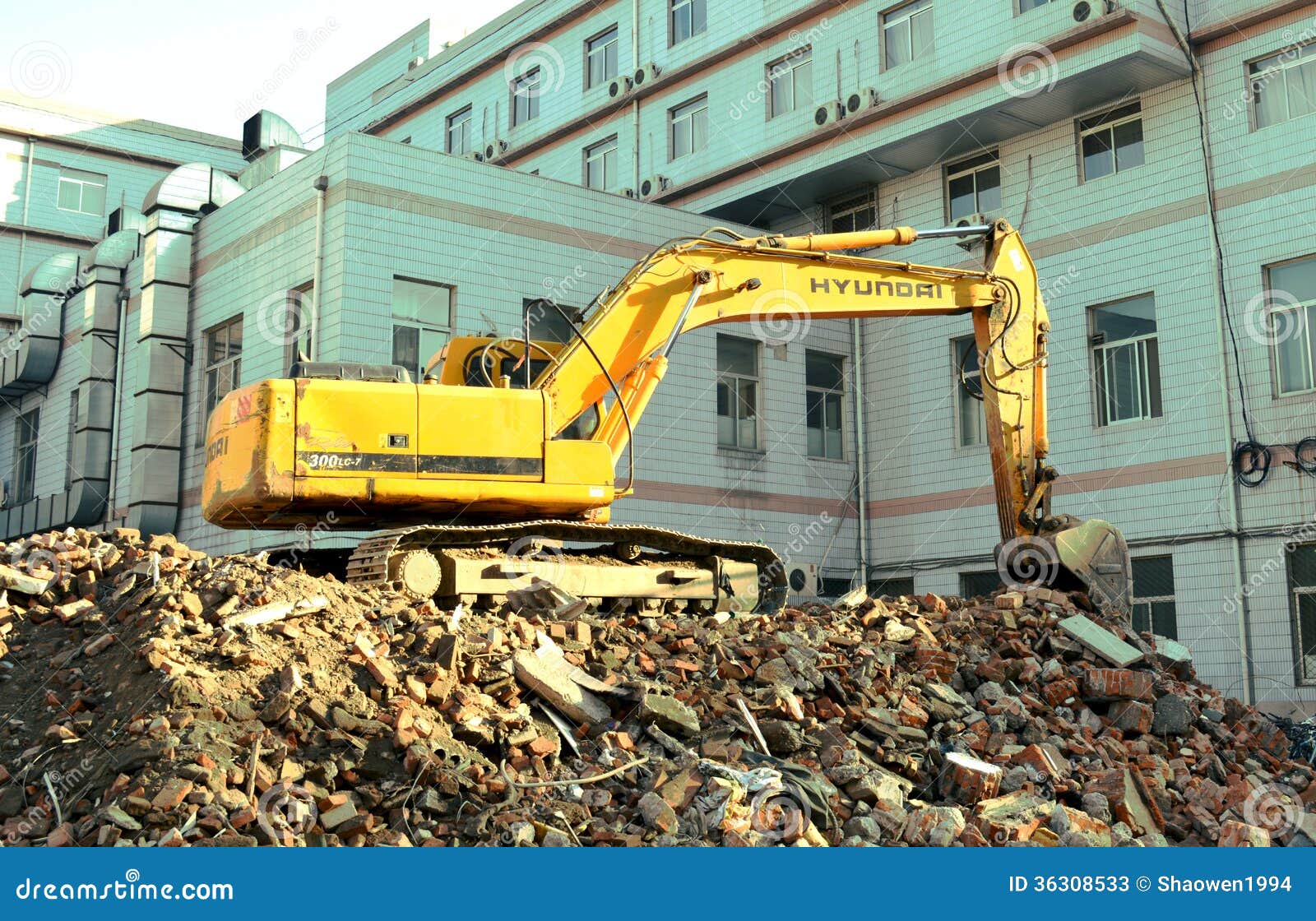 Excavator editorial stock photo. Image of activity, ground - 36308533