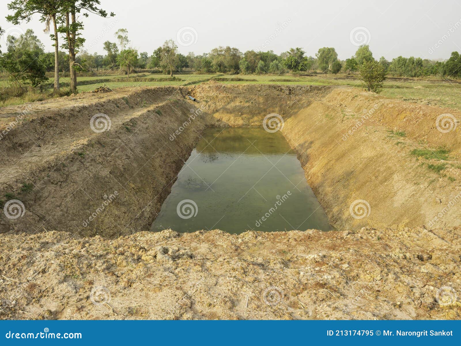 Dig a pond stock image. Image of earth, natural, rock - 213174795