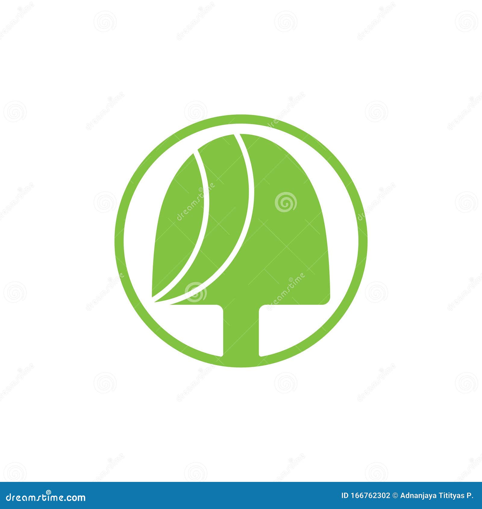 Dig Shovel Plant Leaf Geometric Logo Vector Stock Vector - Illustration ...