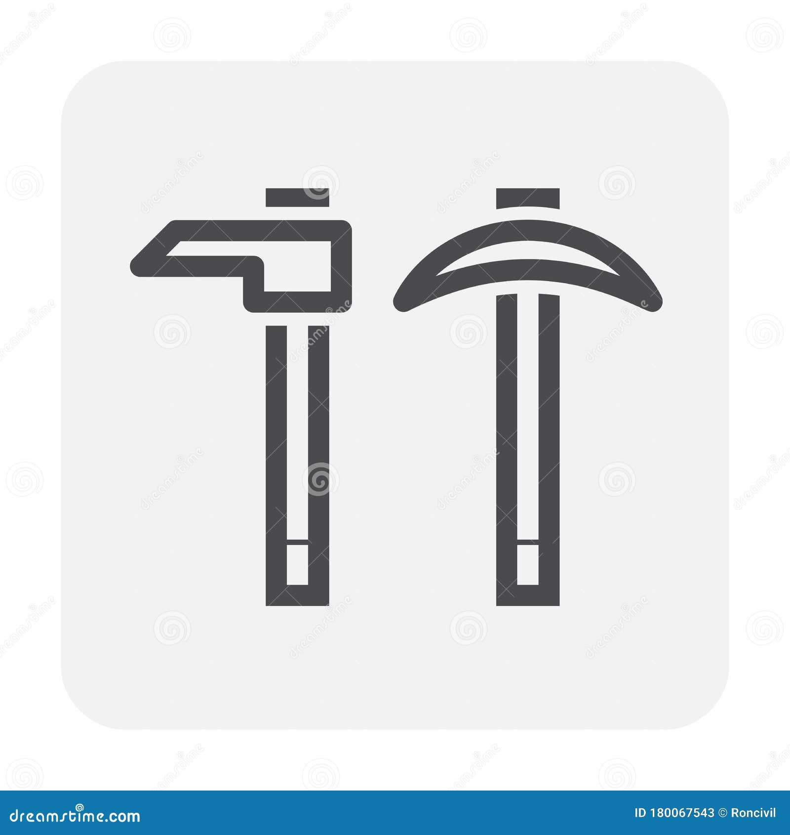 Dig tool icon stock vector. Illustration of tools, outline - 180067543