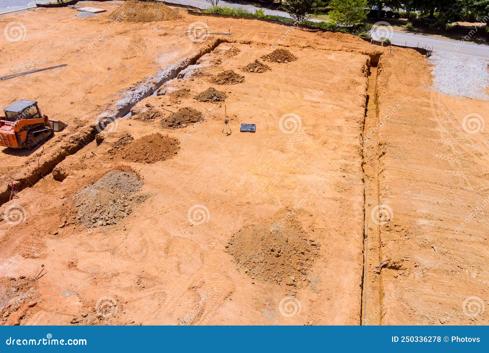 The Dig Trench Under a Concrete Foundation for a New Home Stock Photo ...
