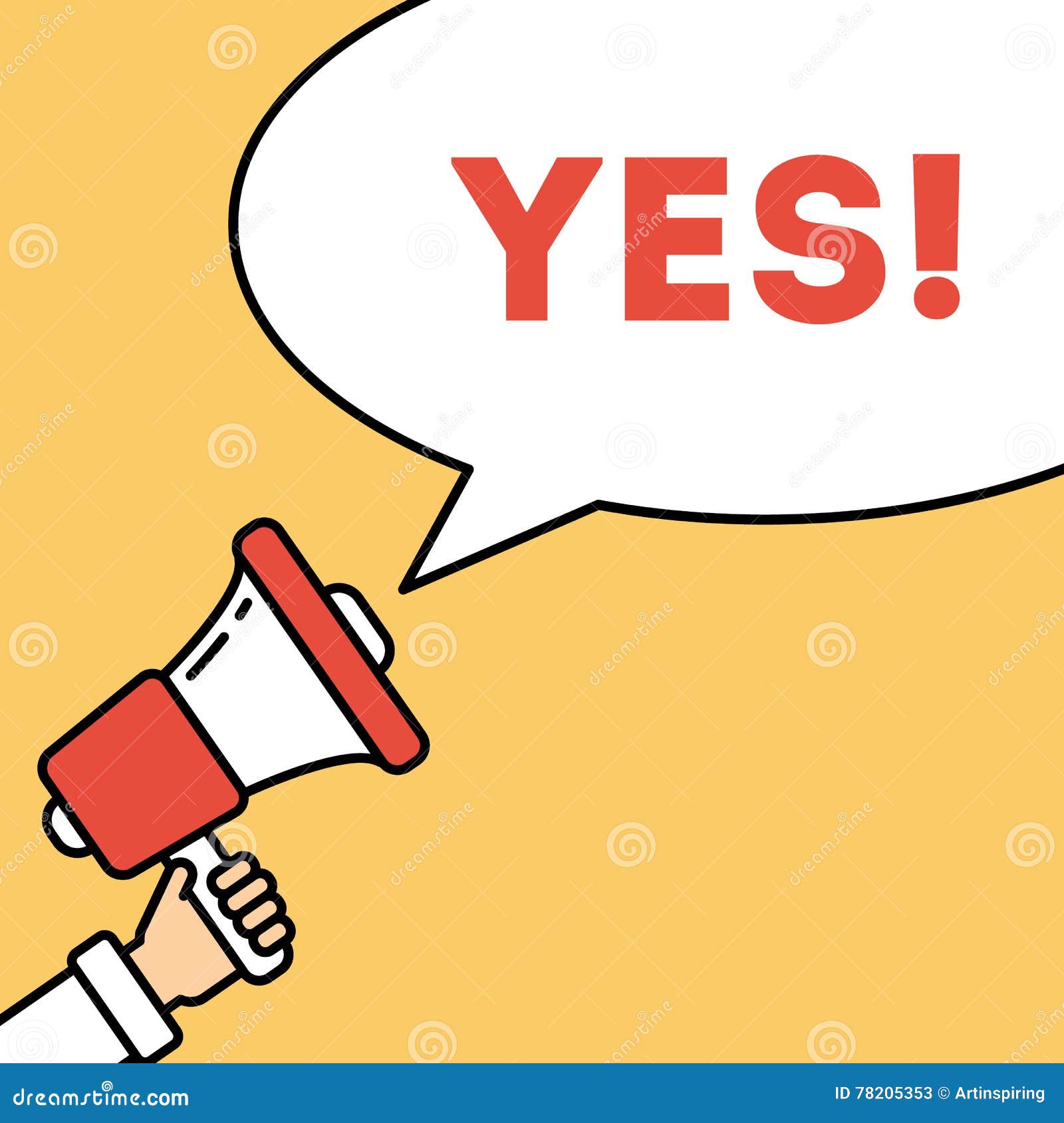 Diga sí el concepto ilustración del vector. Ilustración de discurso ...