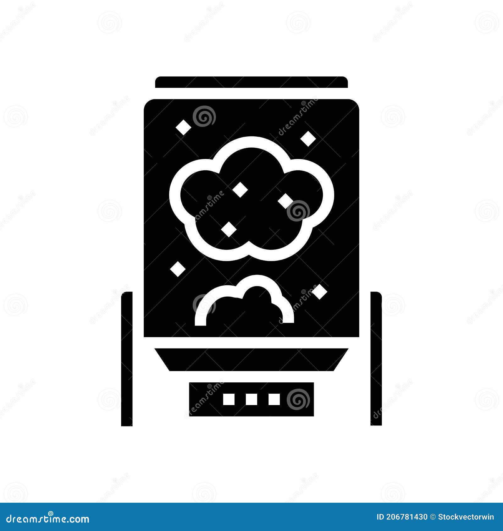 Digester System Glyph Icon Vector Illustration Stock Illustration ...