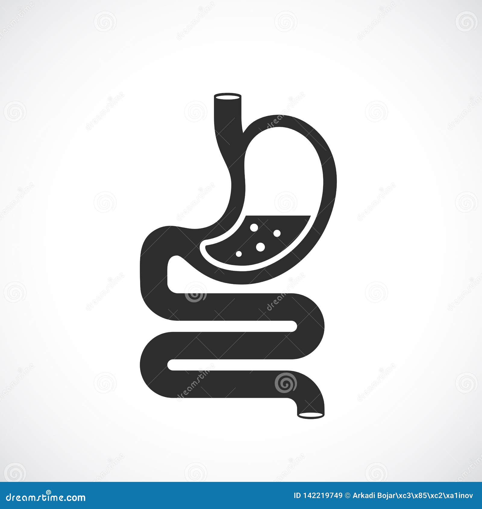 Digestion Tract Vector Icon Stock Vector - Illustration of constipation ...